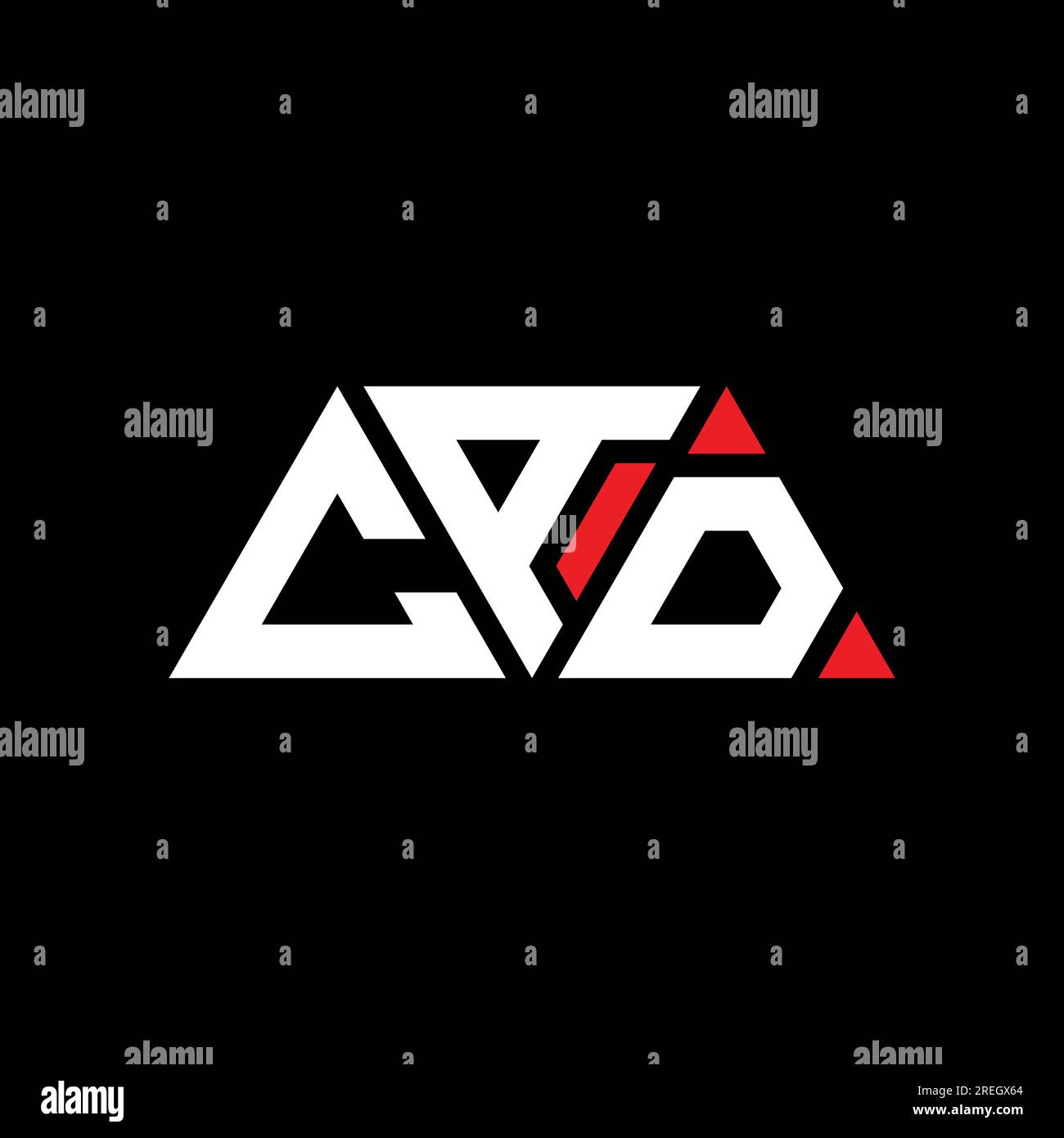 CAD triangle letter logo design with triangle shape. CAD triangle logo ...