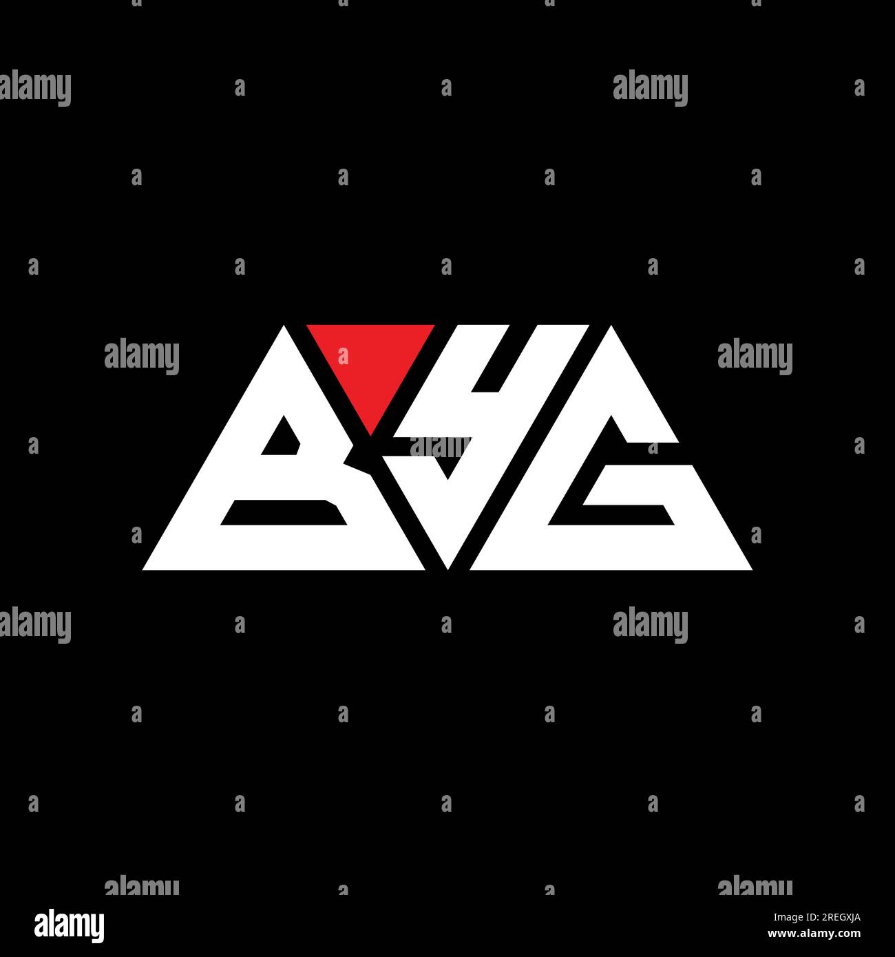 BYG triangle letter logo design with triangle shape. BYG triangle logo ...