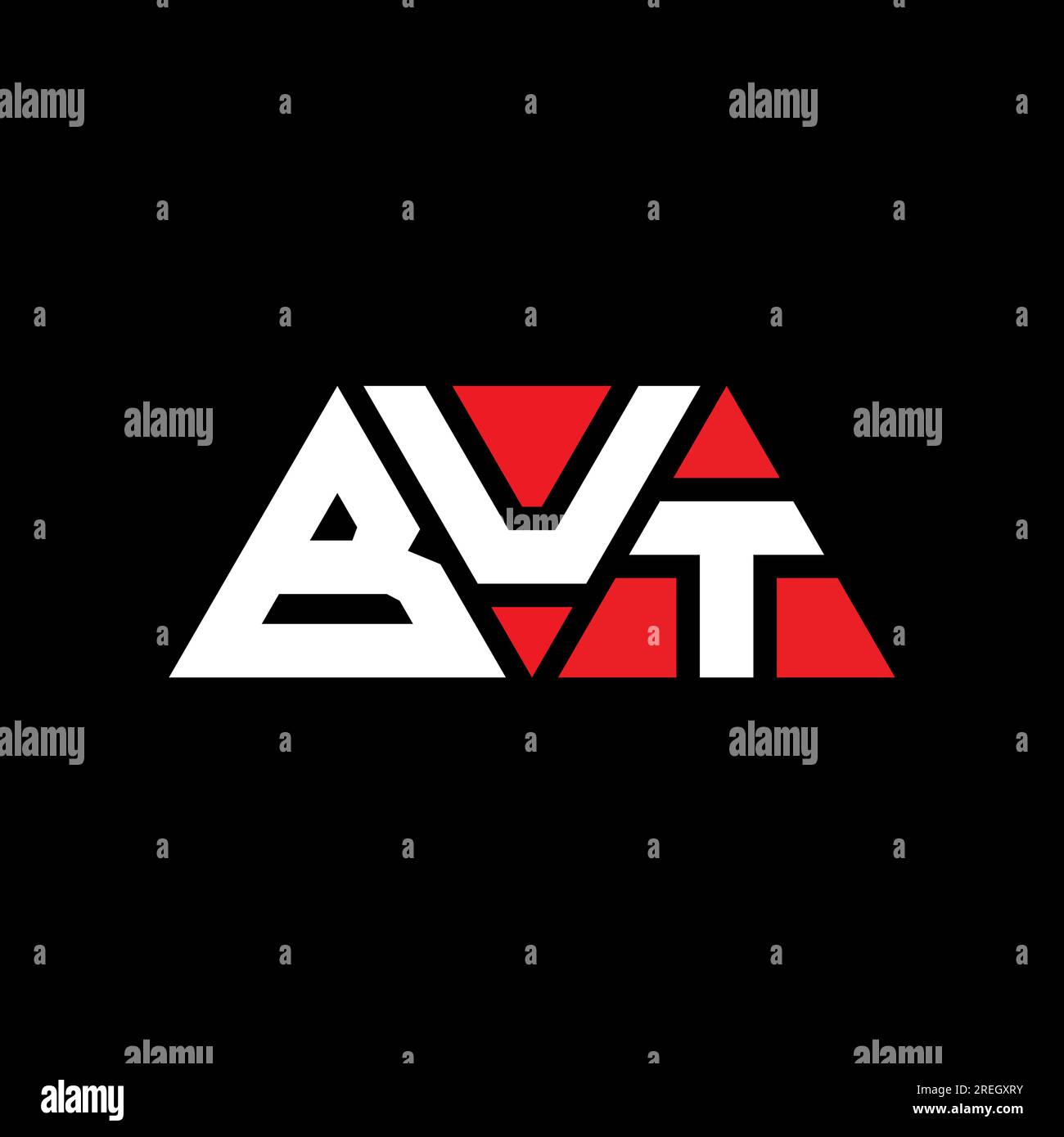 BUT triangle letter logo design with triangle shape. BUT triangle logo ...