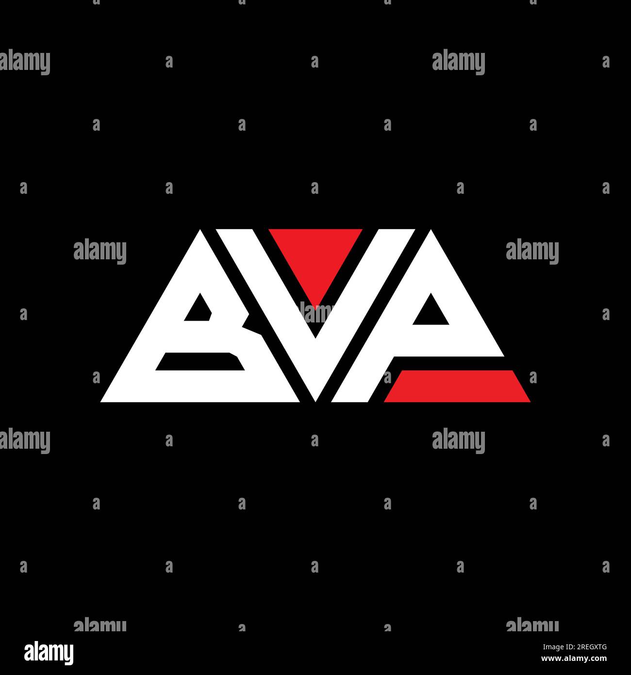 BVP triangle letter logo design with triangle shape. BVP triangle logo ...
