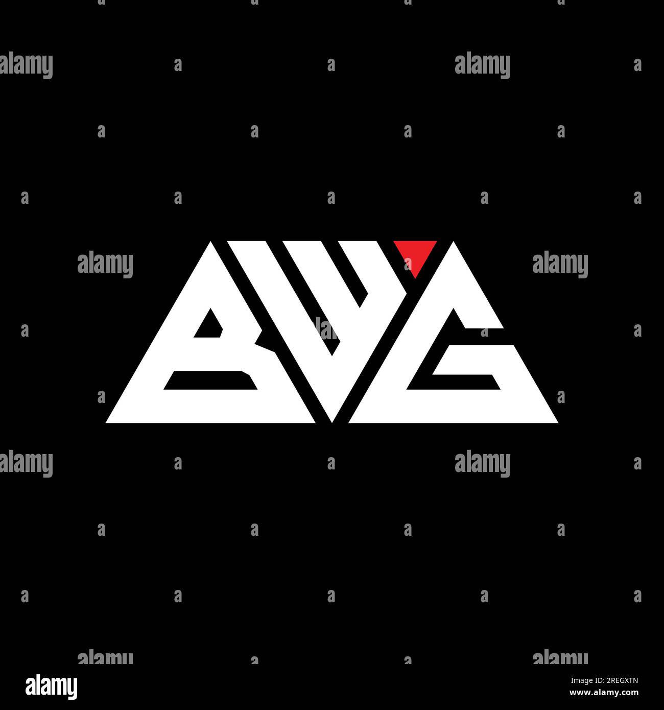 BWG triangle letter logo design with triangle shape. BWG triangle logo ...