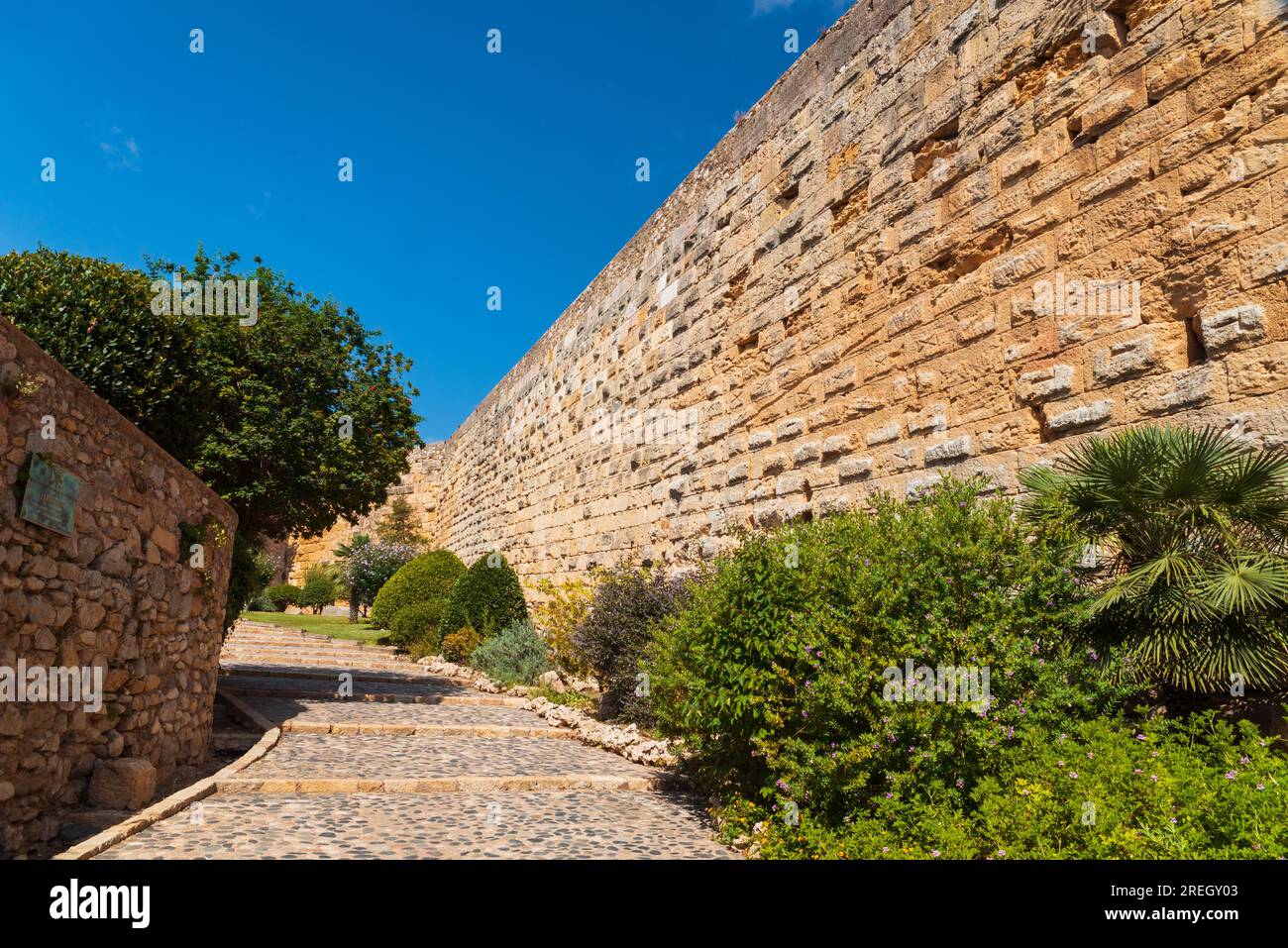Tarragona old roman walls in Spain Stock Photo - Alamy
