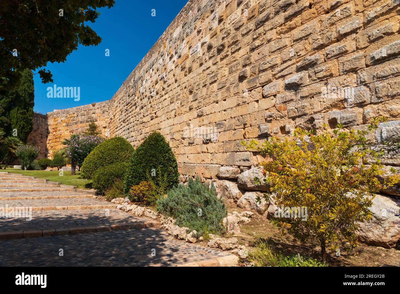 Tarragona old roman walls in Spain Stock Photo - Alamy