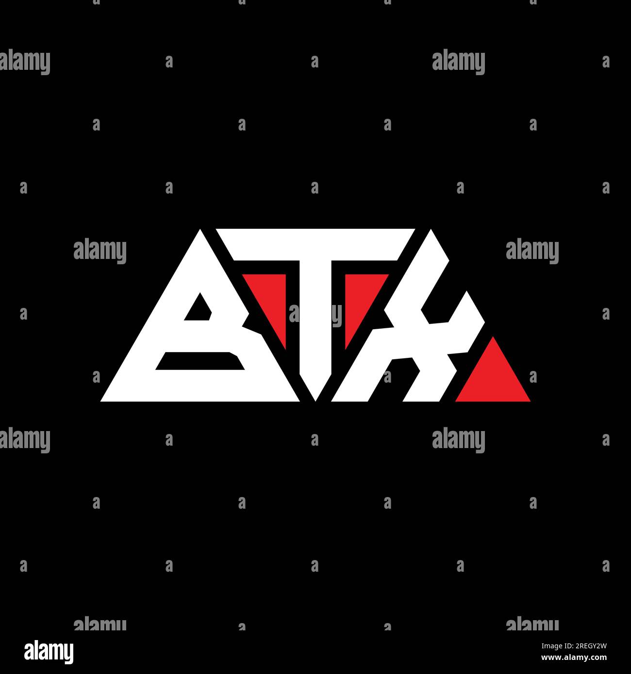 BTX triangle letter logo design with triangle shape. BTX triangle logo ...