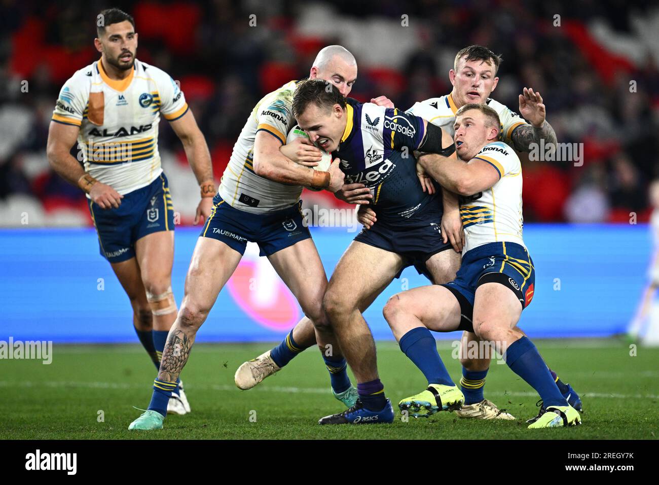 Melbourne, Australia. 28th July, 2023. Alec MacDonald of the Storm ...