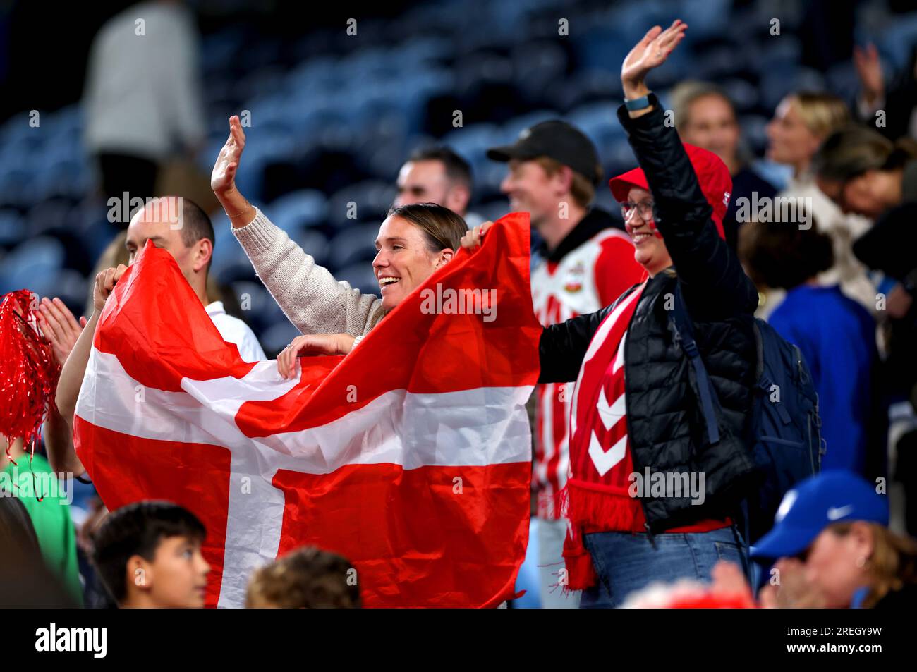 Denmark fans in the stands at the end of the FIFA Women's World Cup ...
