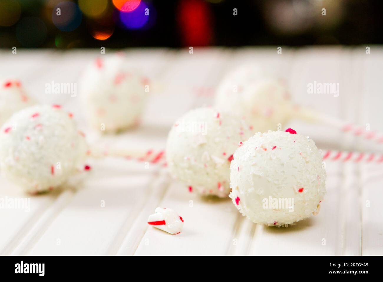 Peppermint chocolate cake pops Stock Photo - Alamy