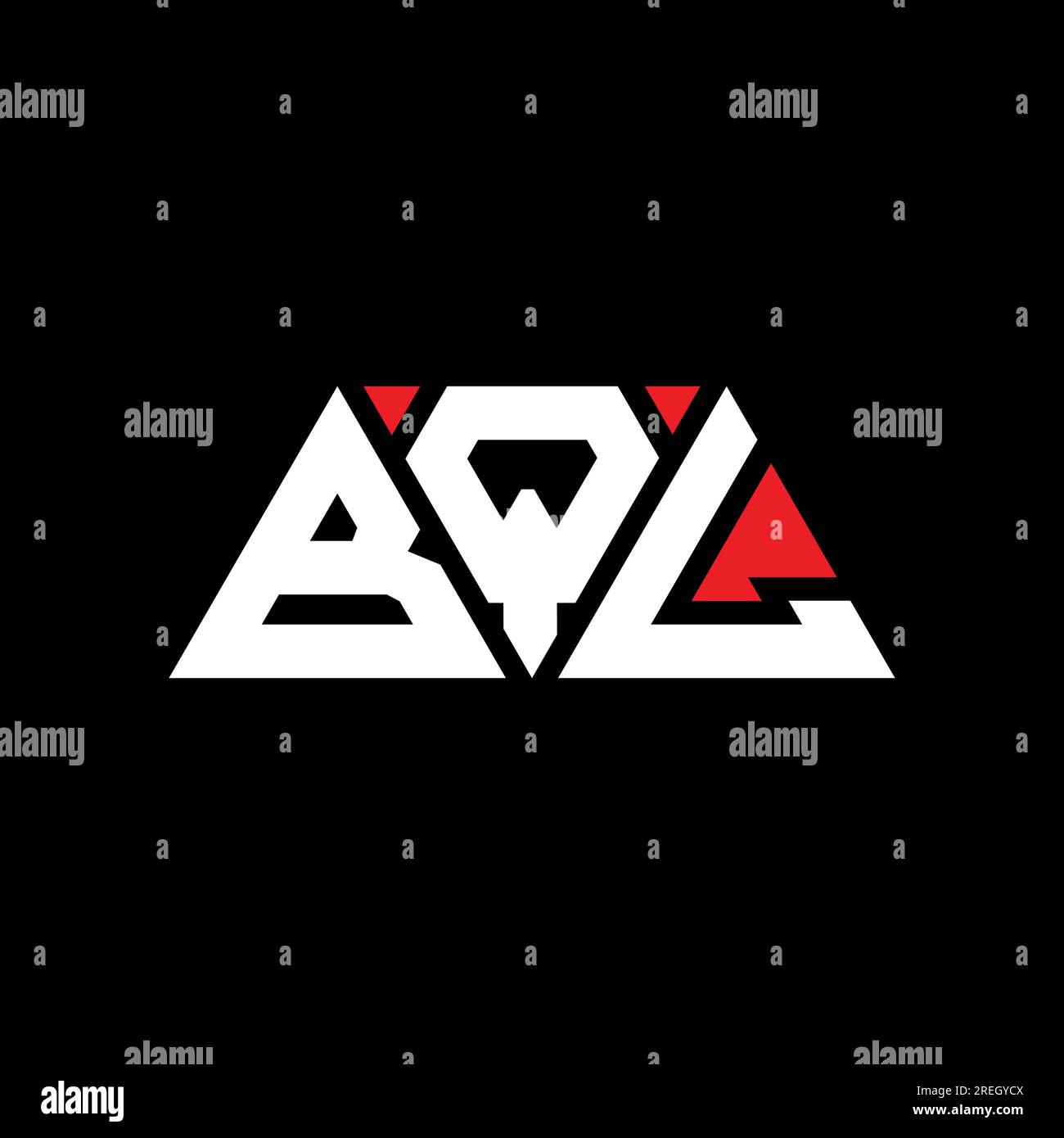 BQL triangle letter logo design with triangle shape. BQL triangle logo ...