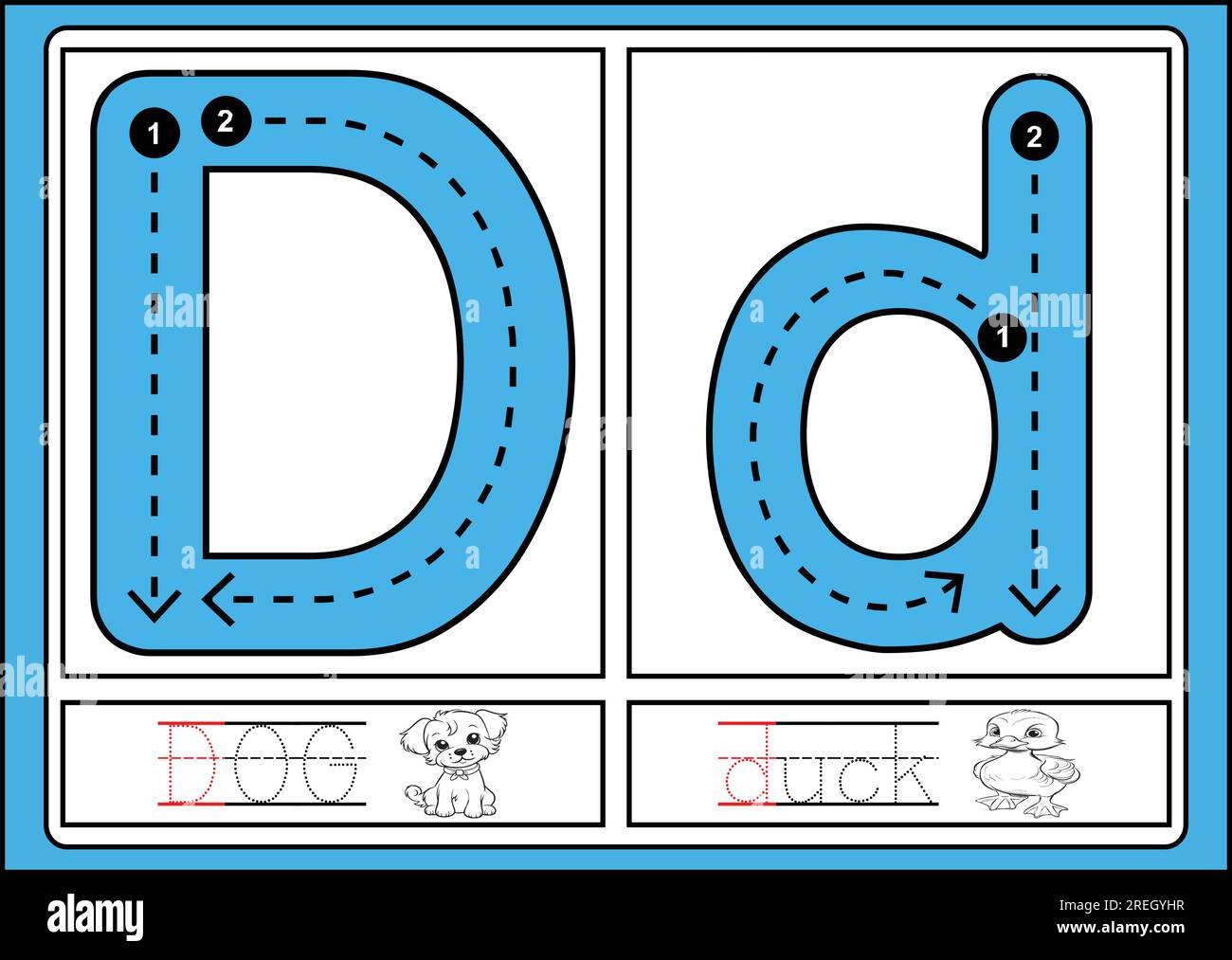 Tracing letter d Stock Vector Images - Alamy