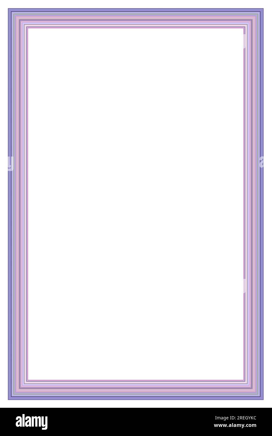Vertical frame for photo and design with aspect ratio 2 to 3 on a white ...