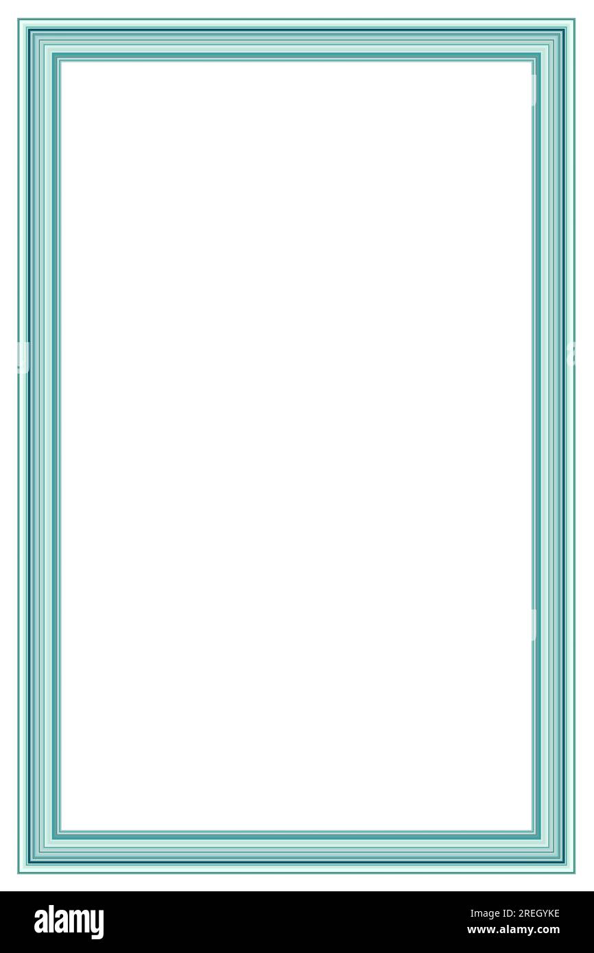 Vertical frame for photo and design with aspect ratio 2 to 3 on a white ...