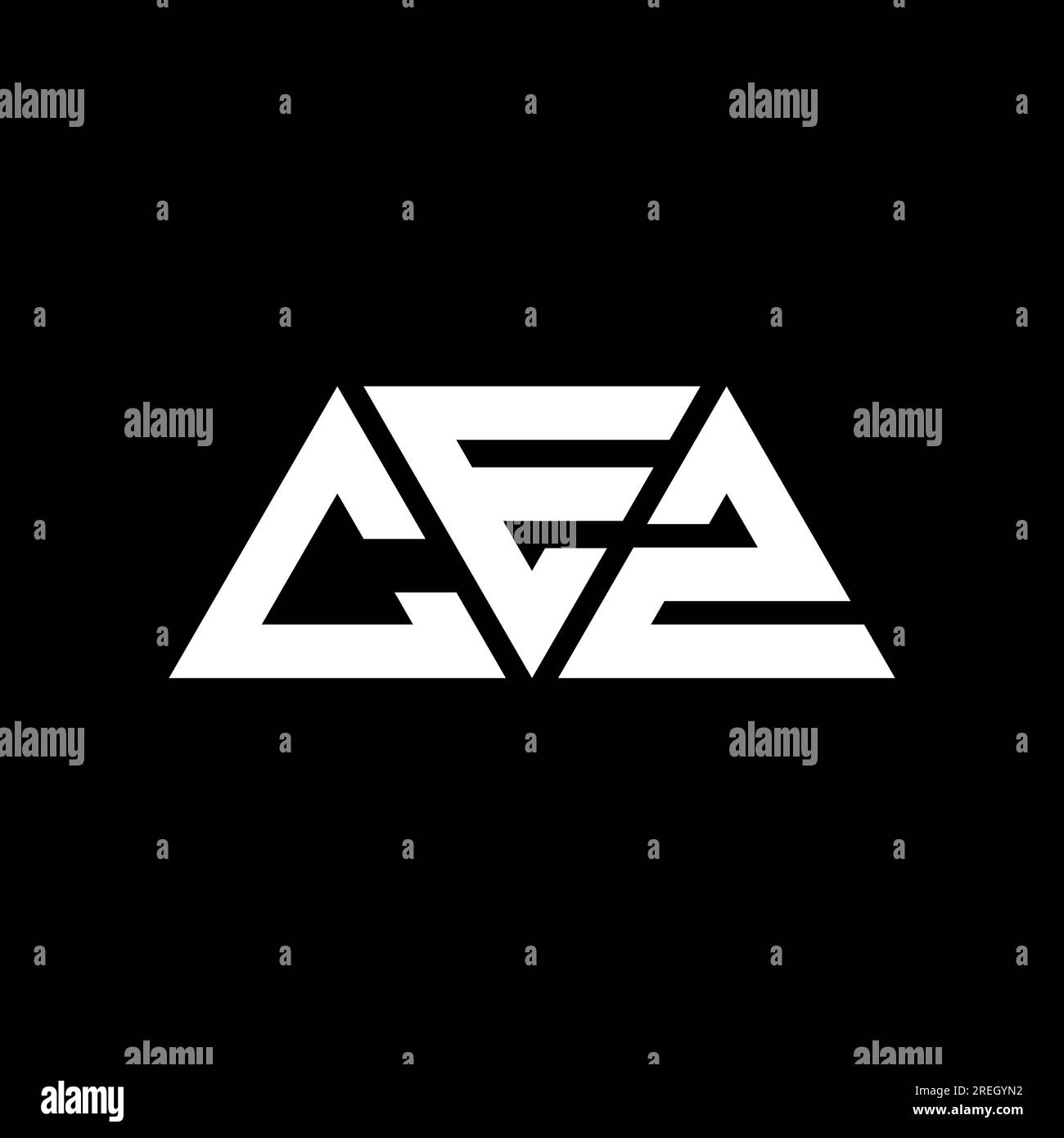 CEZ triangle letter logo design with triangle shape. CEZ triangle logo ...