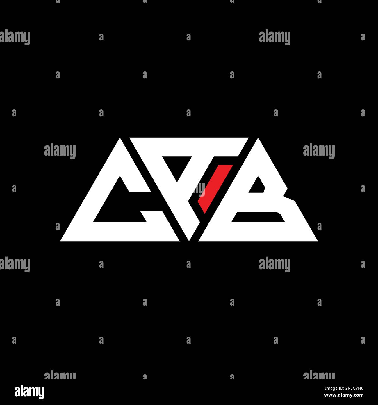 CAB triangle letter logo design with triangle shape. CAB triangle logo ...