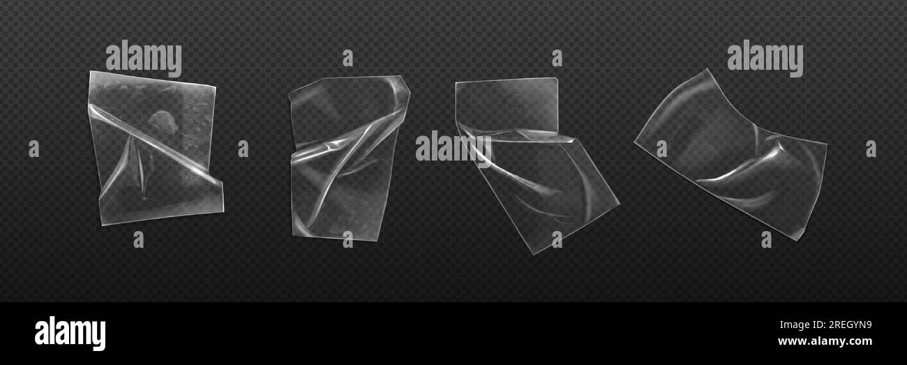 Plastic transparent clear wide duct tape sticker label. Adhesive ...