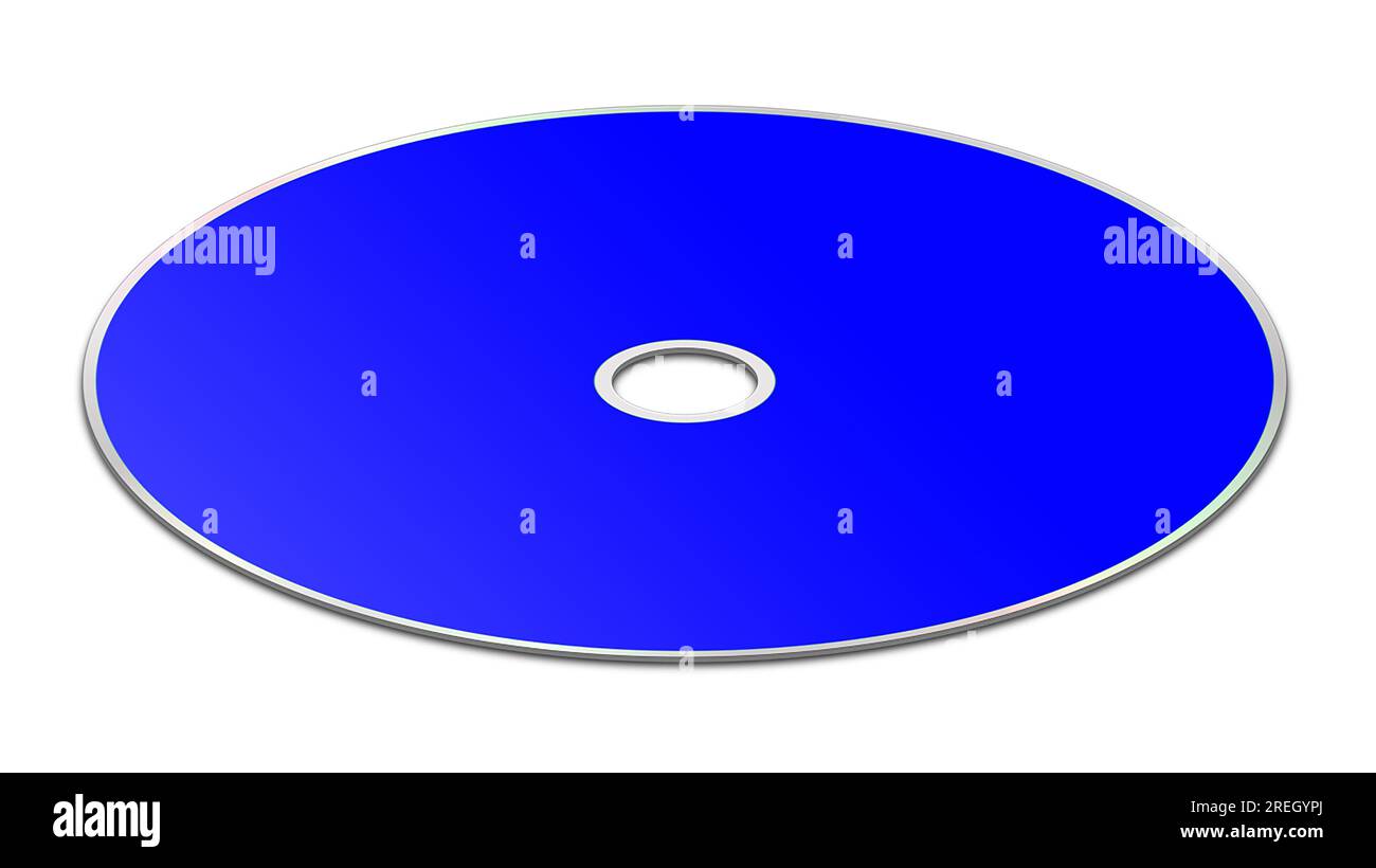 CD or DVD blank template blue for presentation layouts and design. 3D ...