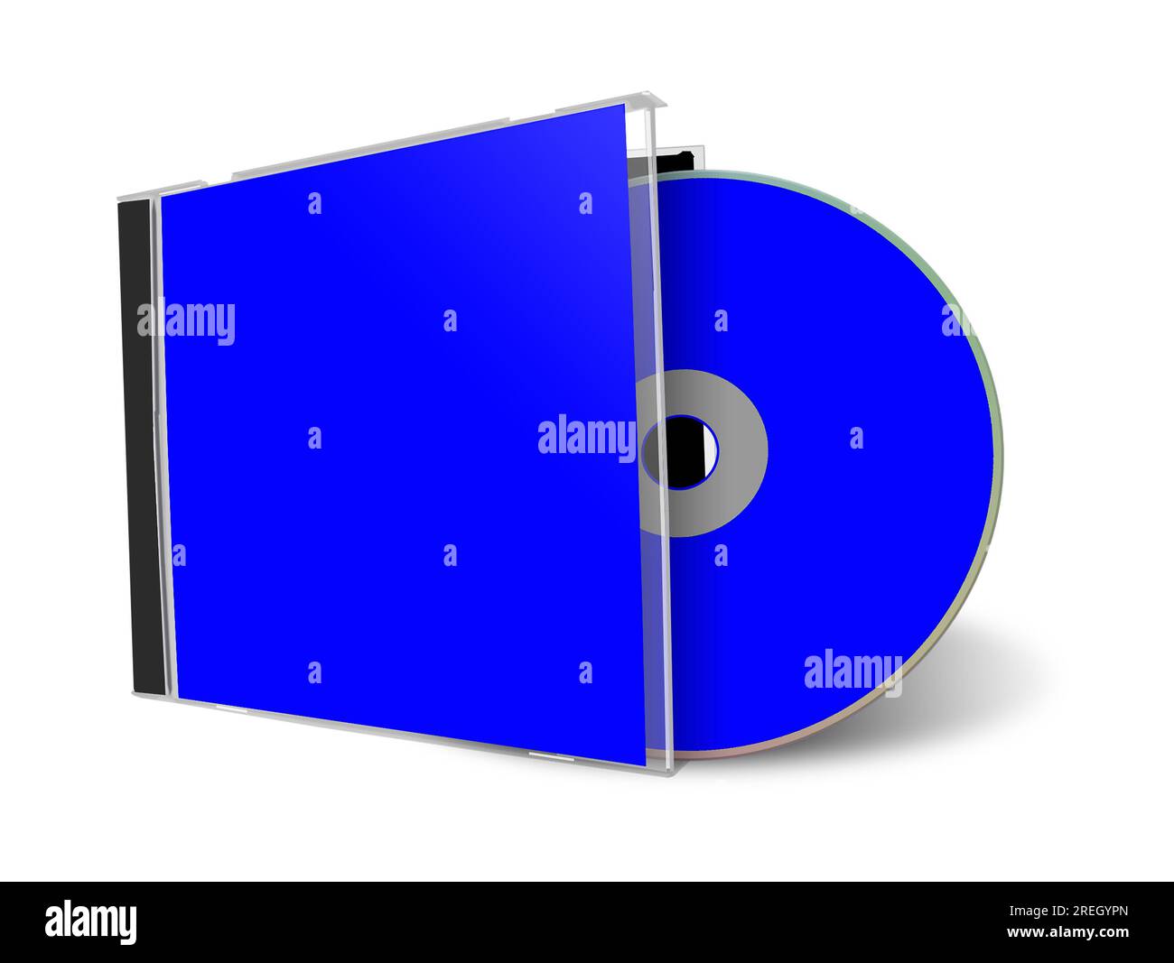 CD or DVD blank template blue for presentation layouts and design. 3D ...
