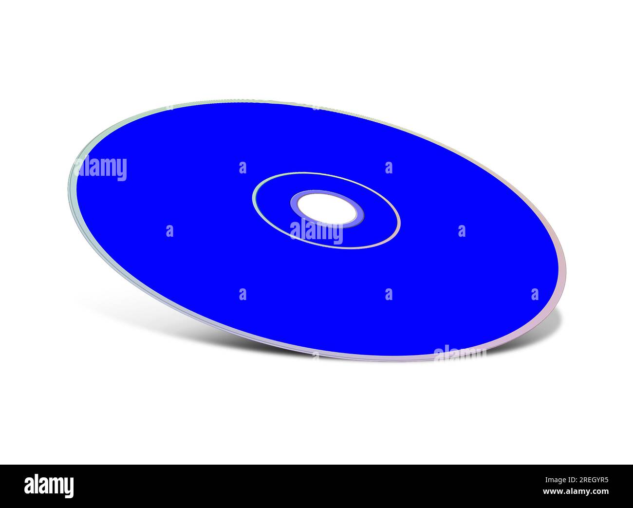 CD or DVD blank template blue for presentation layouts and design. 3D ...