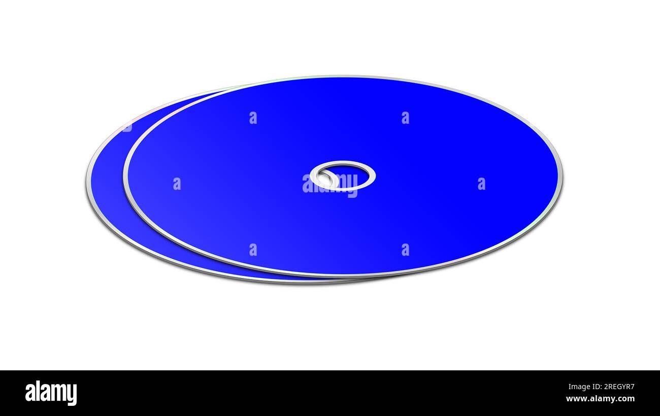 CD or DVD blank template blue for presentation layouts and design. 3D ...