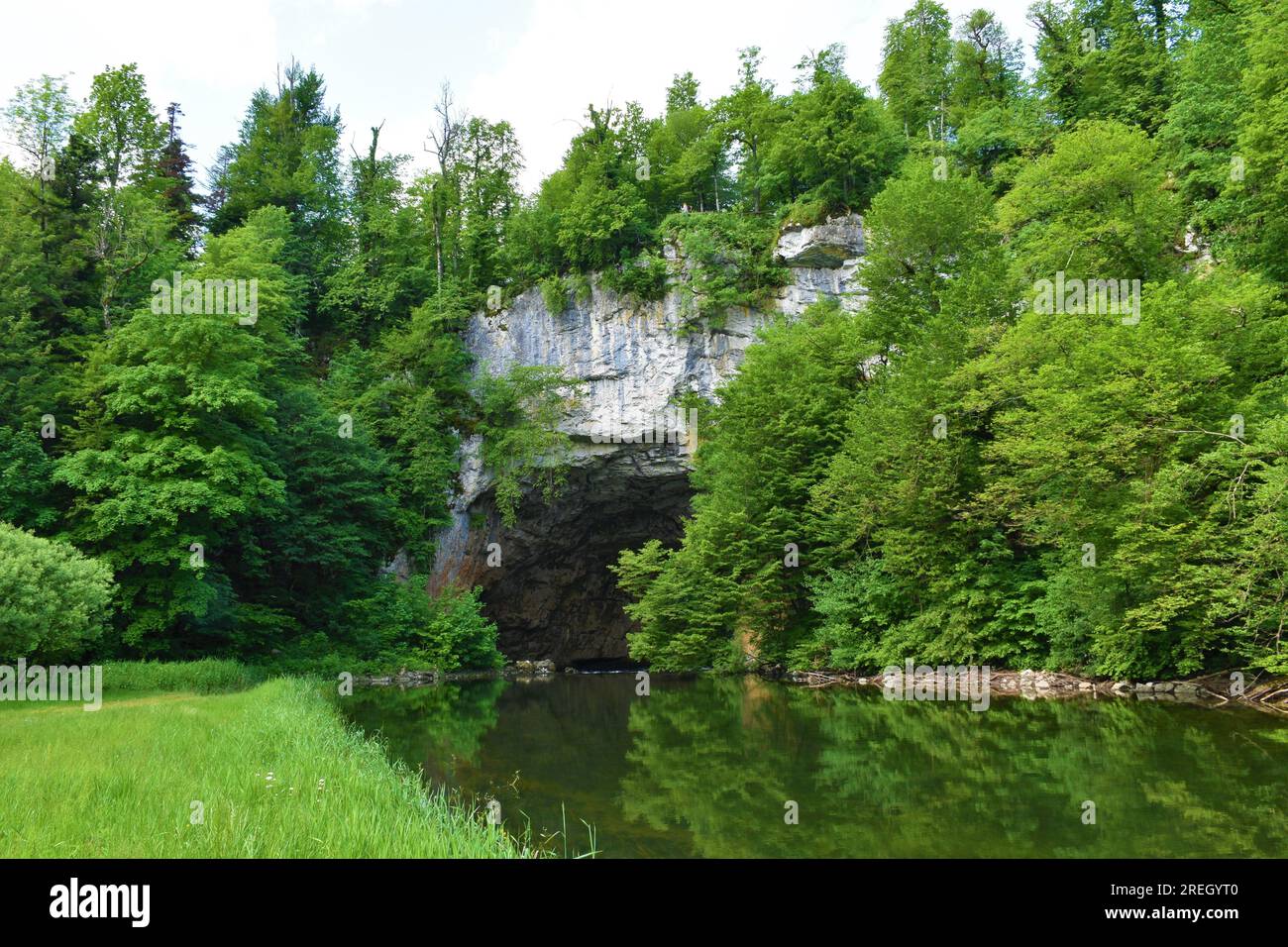 River Rak and the Big natural bridge formation in Rakov Skocjan ...