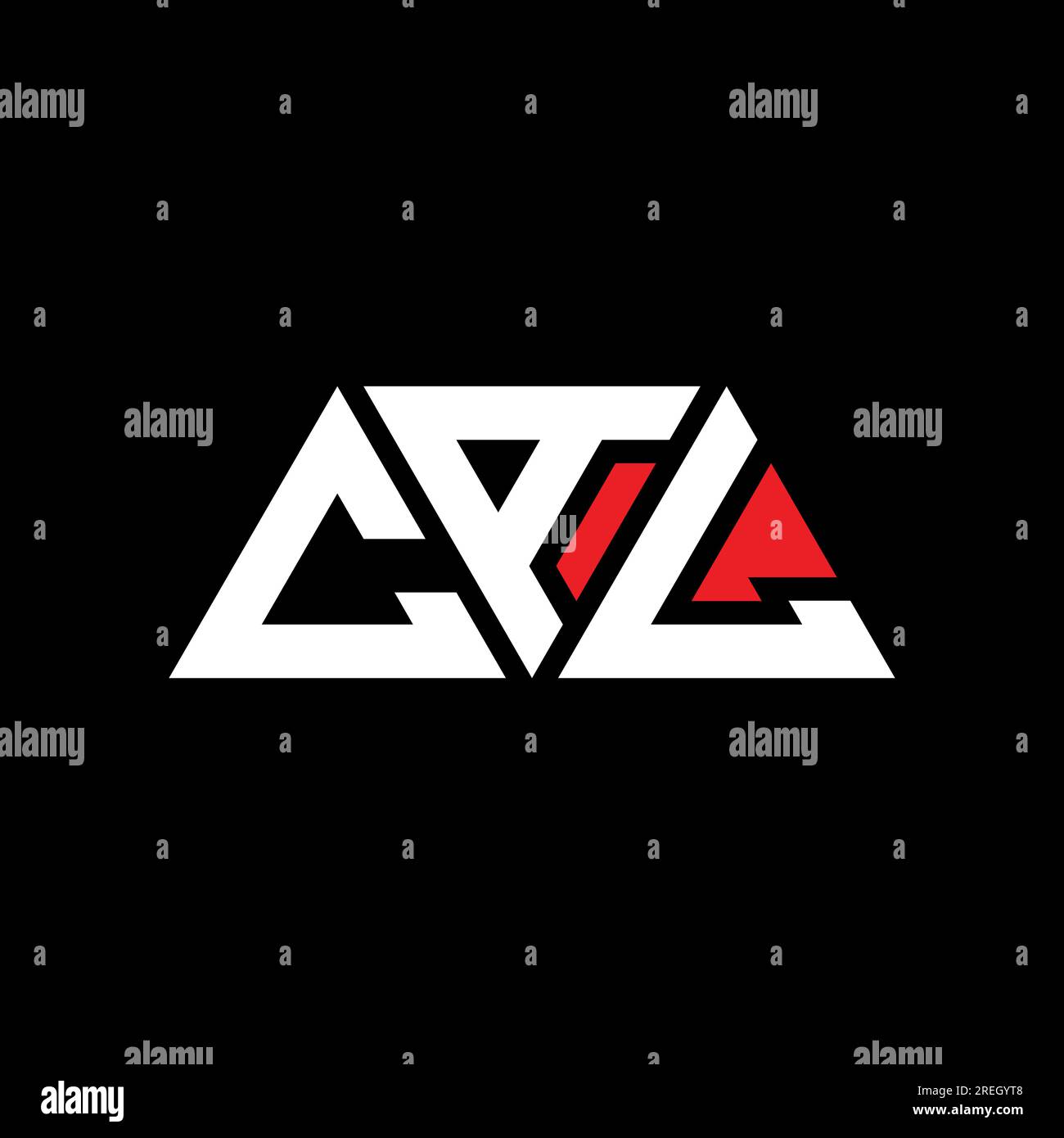 CAL triangle letter logo design with triangle shape. CAL triangle logo ...