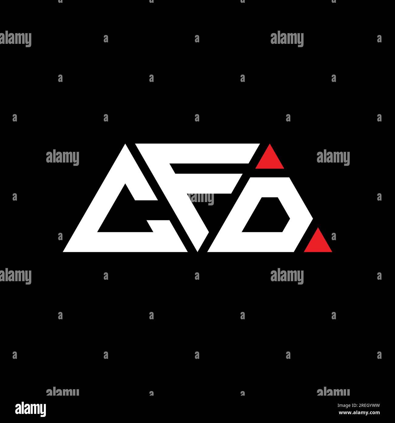 CFD triangle letter logo design with triangle shape. CFD triangle logo ...