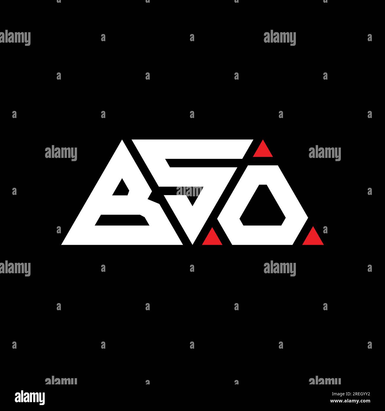 BSO triangle letter logo design with triangle shape. BSO triangle logo ...