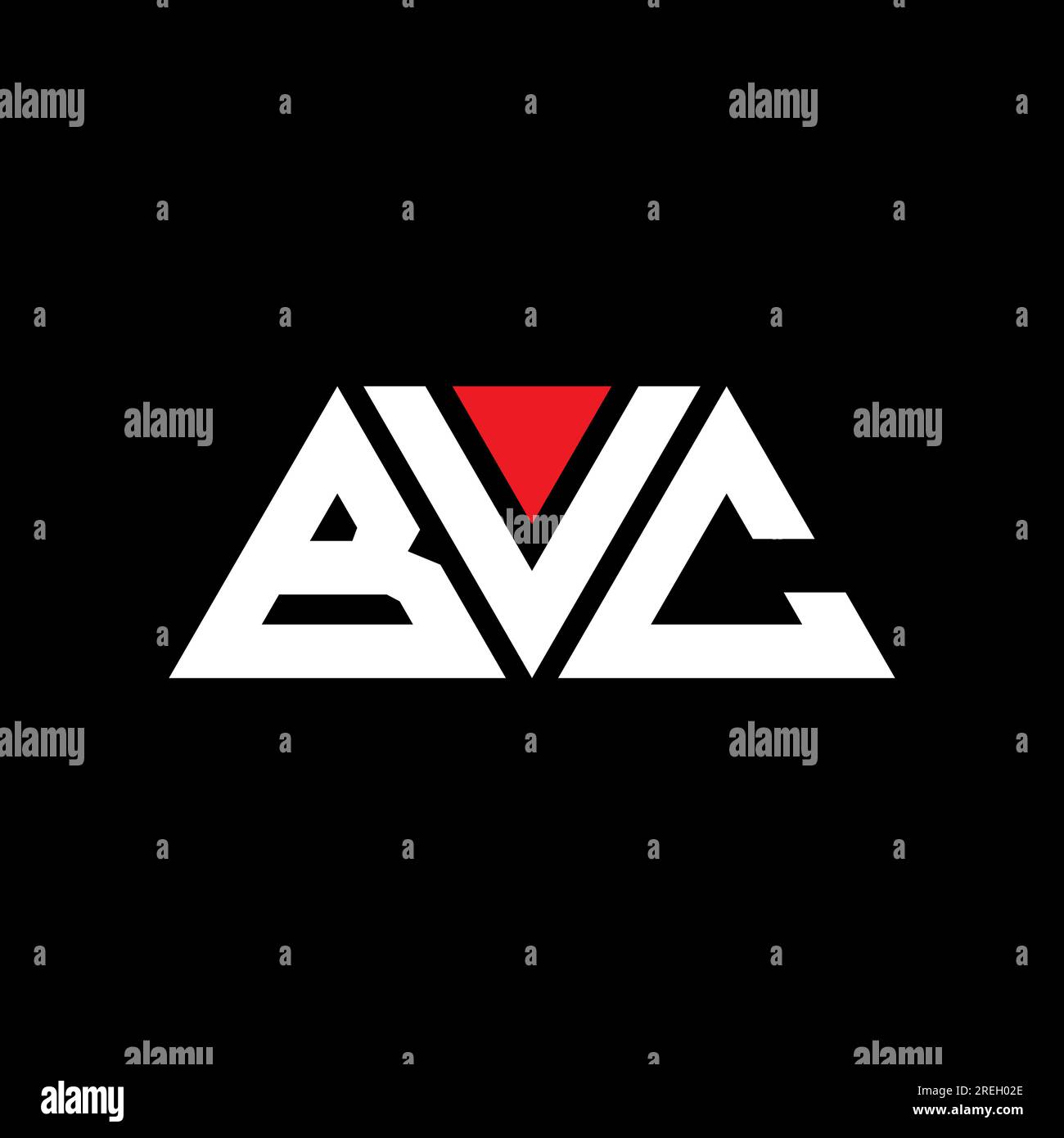 BVC triangle letter logo design with triangle shape. BVC triangle logo ...