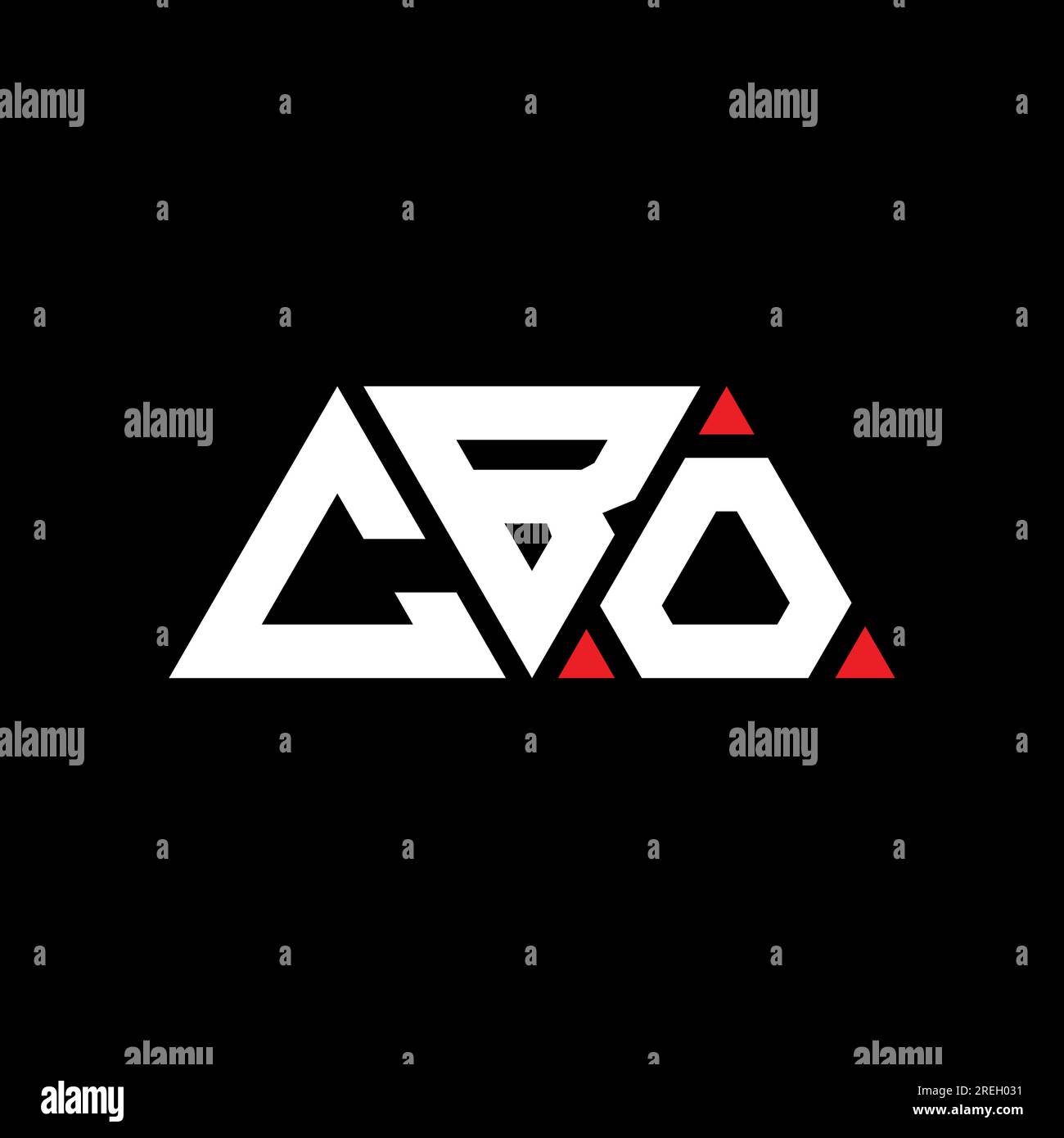 CBO triangle letter logo design with triangle shape. CBO triangle logo ...