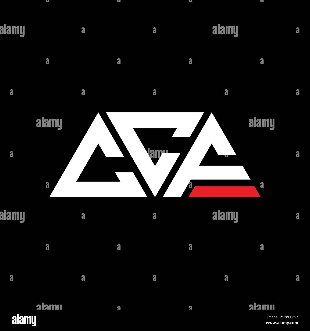 CCF triangle letter logo design with triangle shape. CCF triangle logo ...