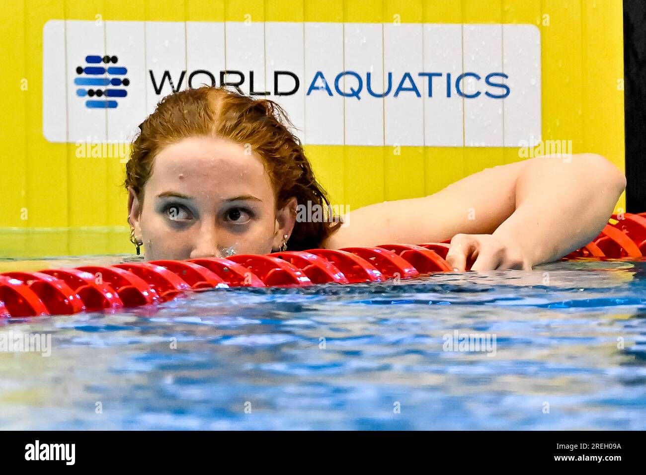 Fukuoka Japan 28th July 2023 Mollie Ocallaghan Of Australia Reacts
