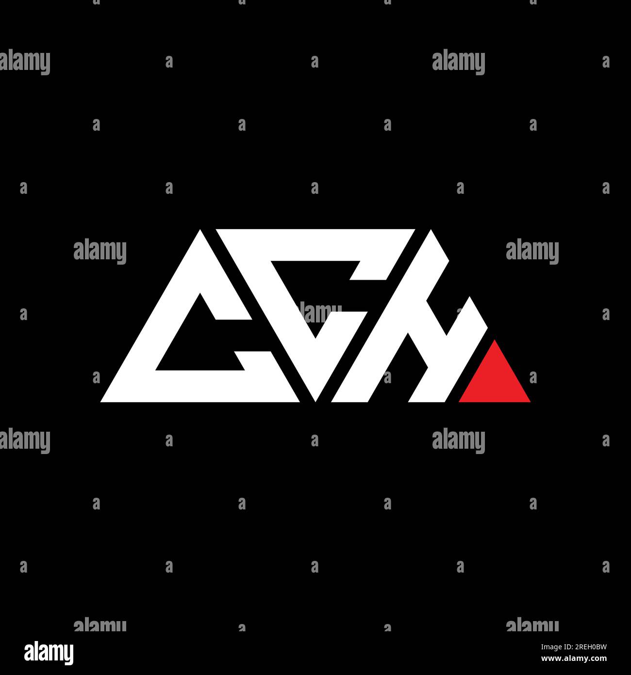 CCH triangle letter logo design with triangle shape. CCH triangle logo ...