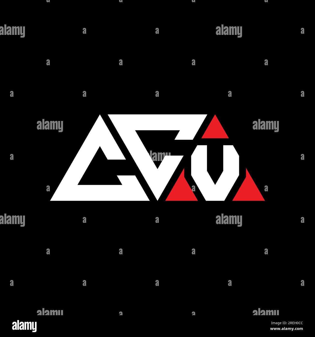CCV triangle letter logo design with triangle shape. CCV triangle logo ...