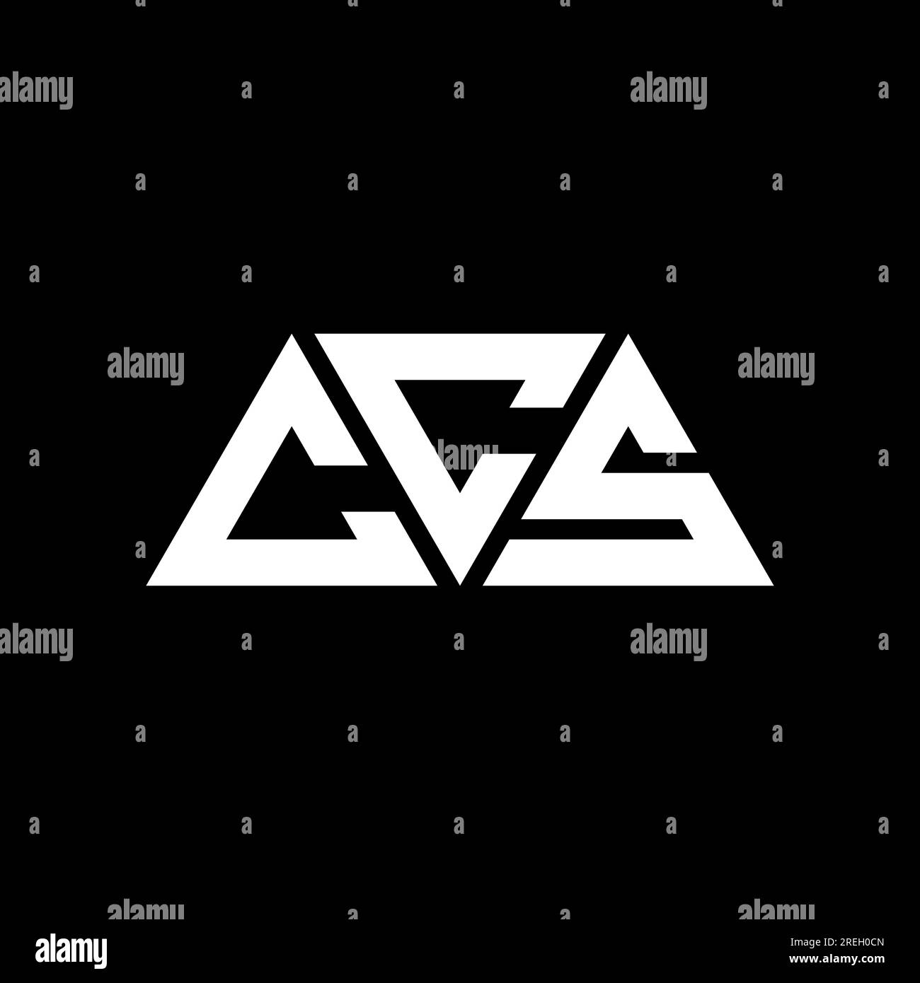 CCS triangle letter logo design with triangle shape. CCS triangle logo ...