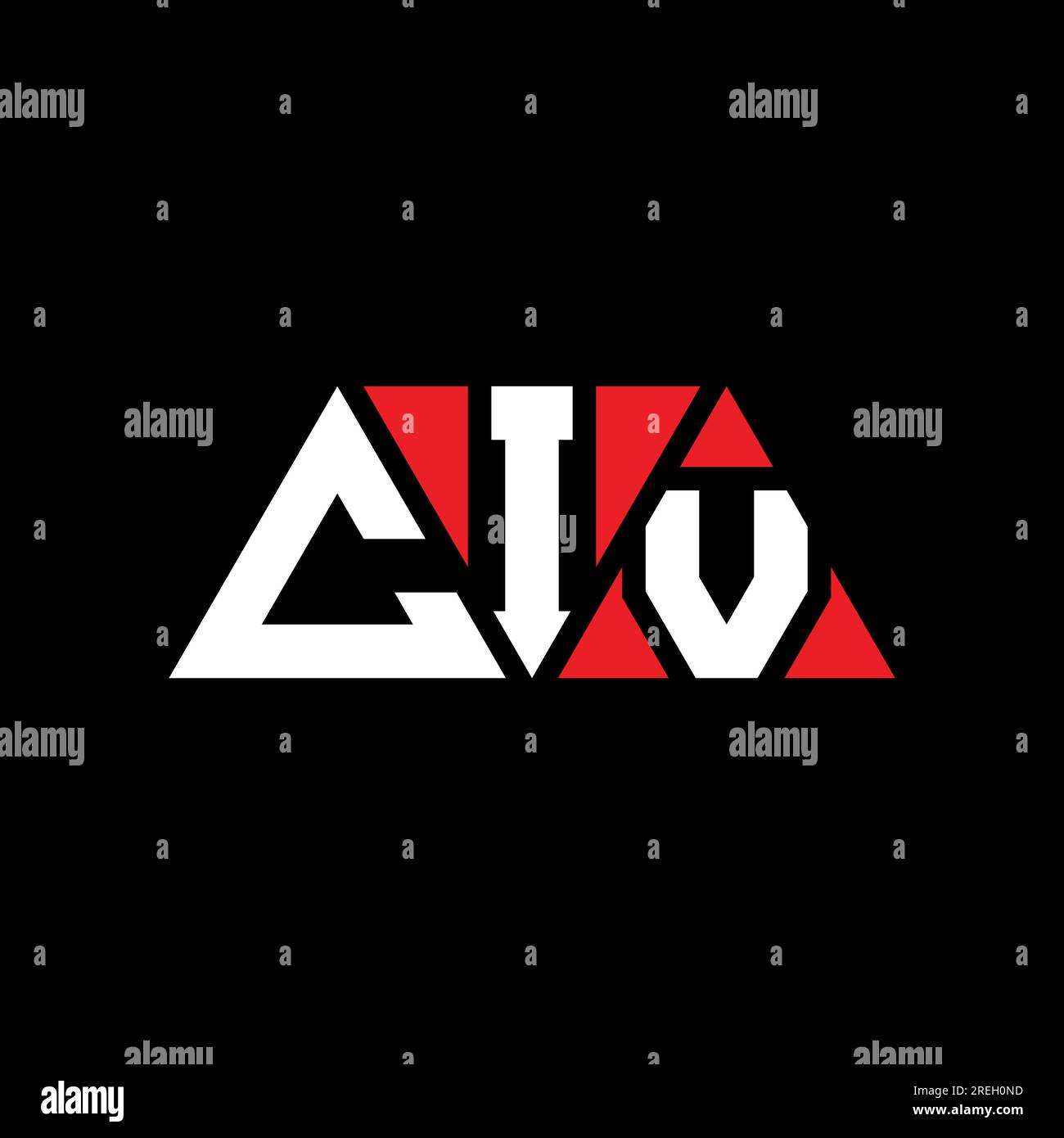 CIV triangle letter logo design with triangle shape. CIV triangle logo ...