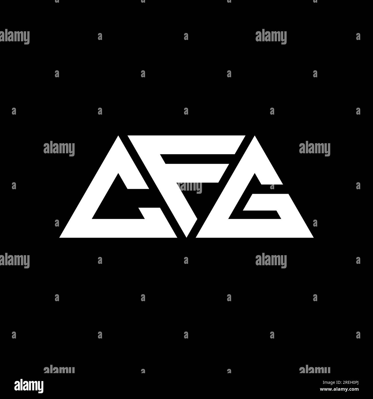 CFG triangle letter logo design with triangle shape. CFG triangle logo ...