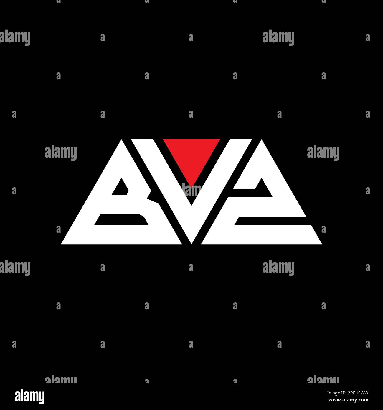 BVZ triangle letter logo design with triangle shape. BVZ triangle logo ...