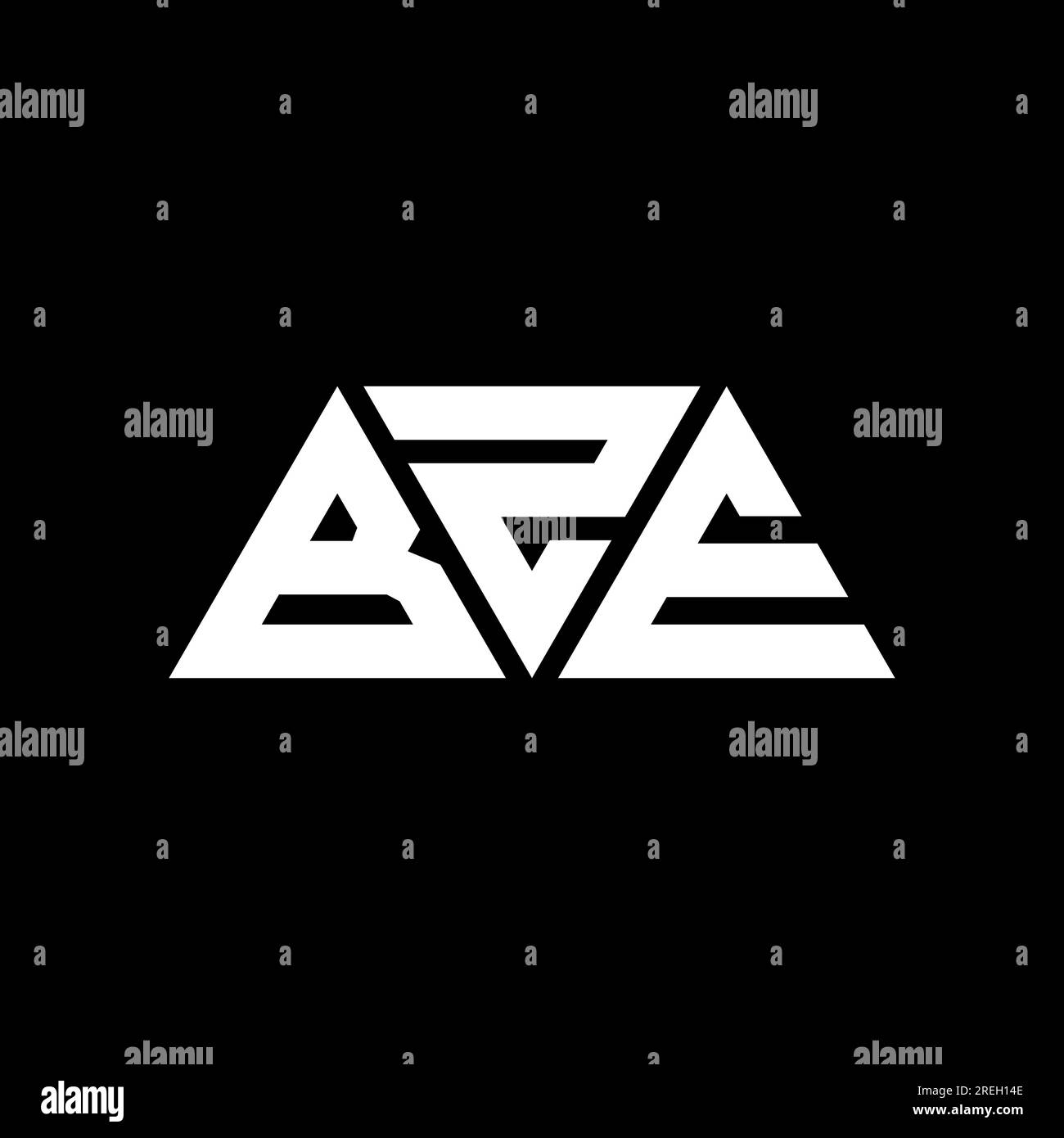 BZE triangle letter logo design with triangle shape. BZE triangle logo ...