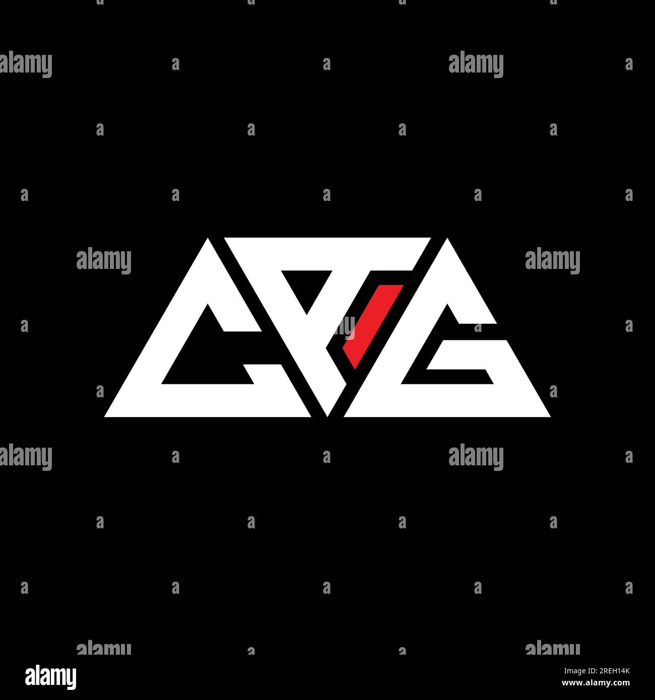 CAG triangle letter logo design with triangle shape. CAG triangle logo ...