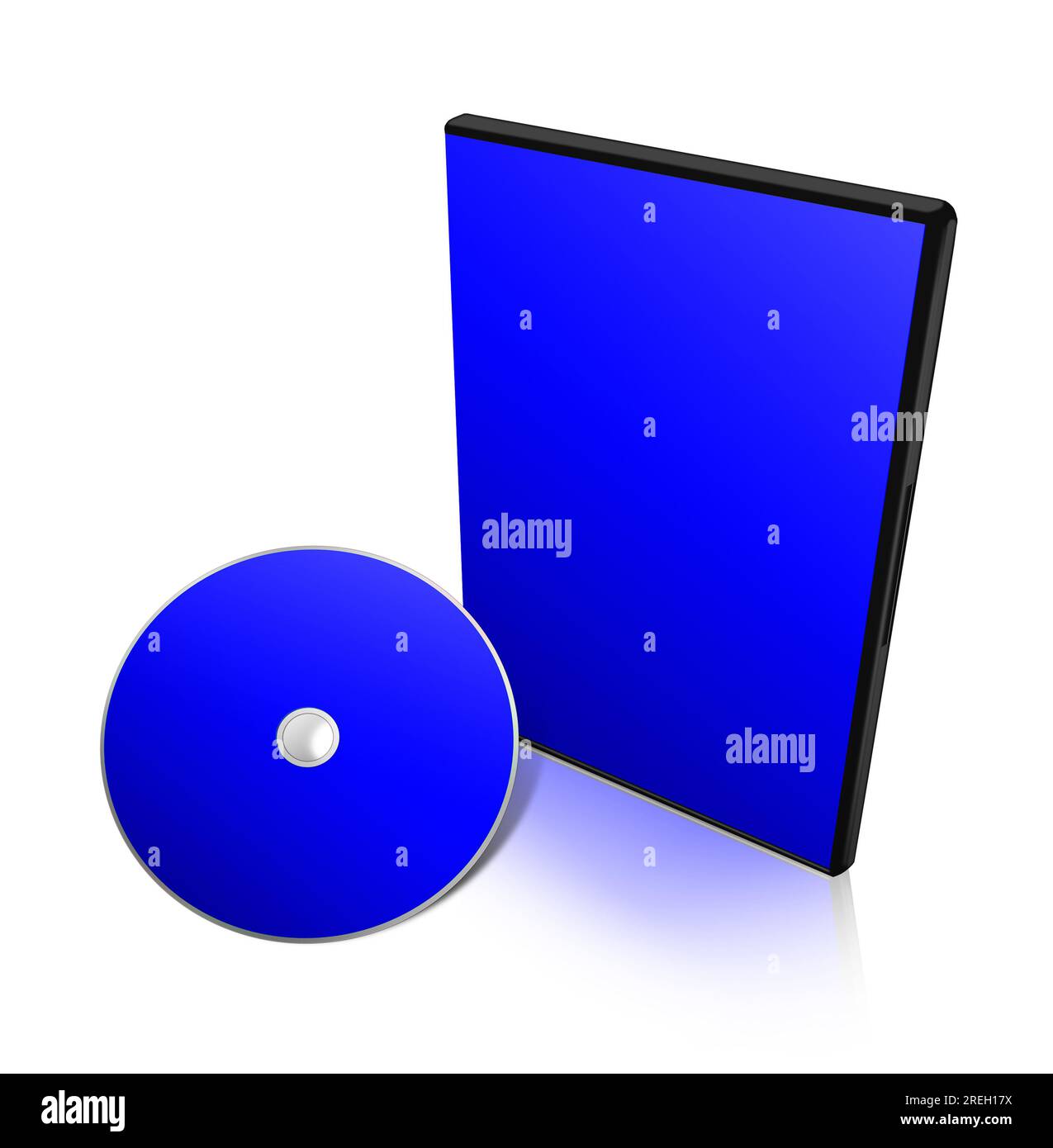 DVD box blank template blue for presentation layouts and design. 3D ...