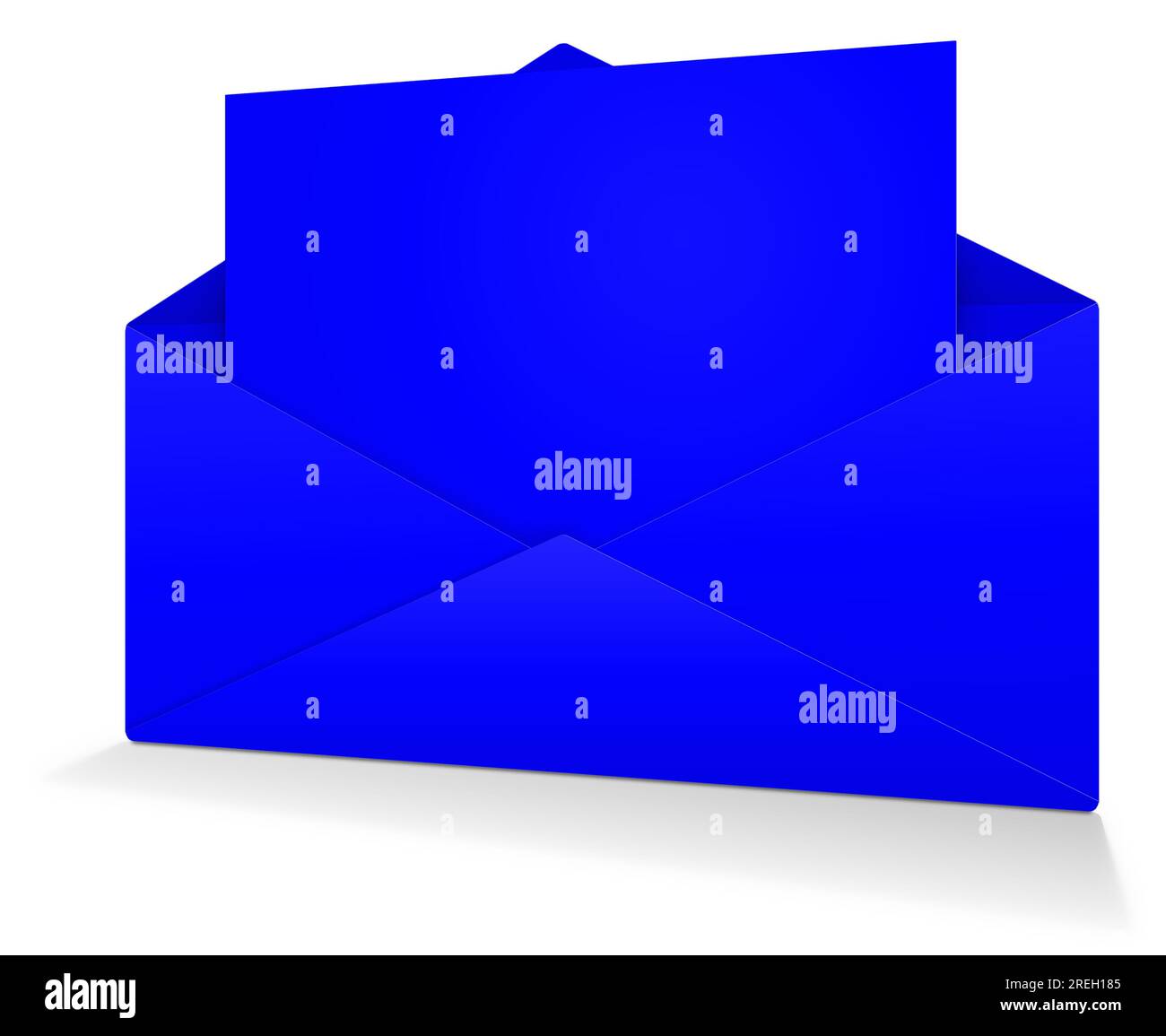 Postal envelope blank template blue for presentation layouts and design ...