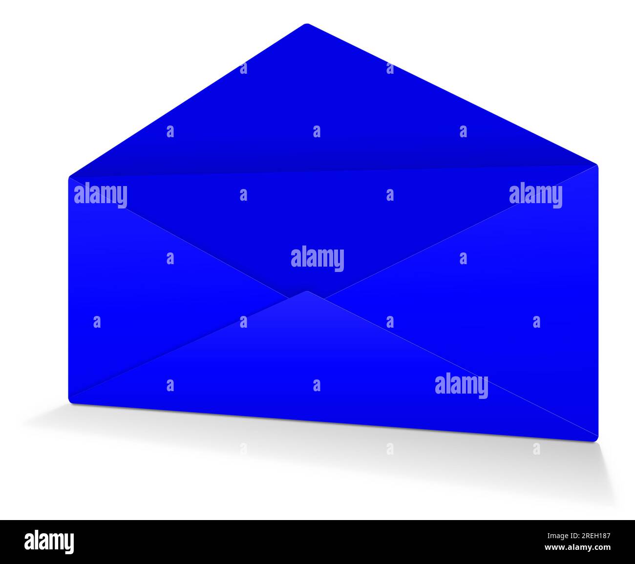 Postal envelope blank template blue for presentation layouts and design ...