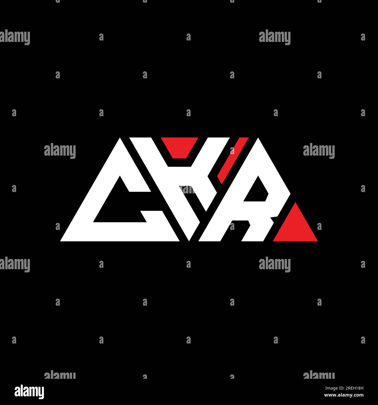CKR triangle letter logo design with triangle shape. CKR triangle logo ...