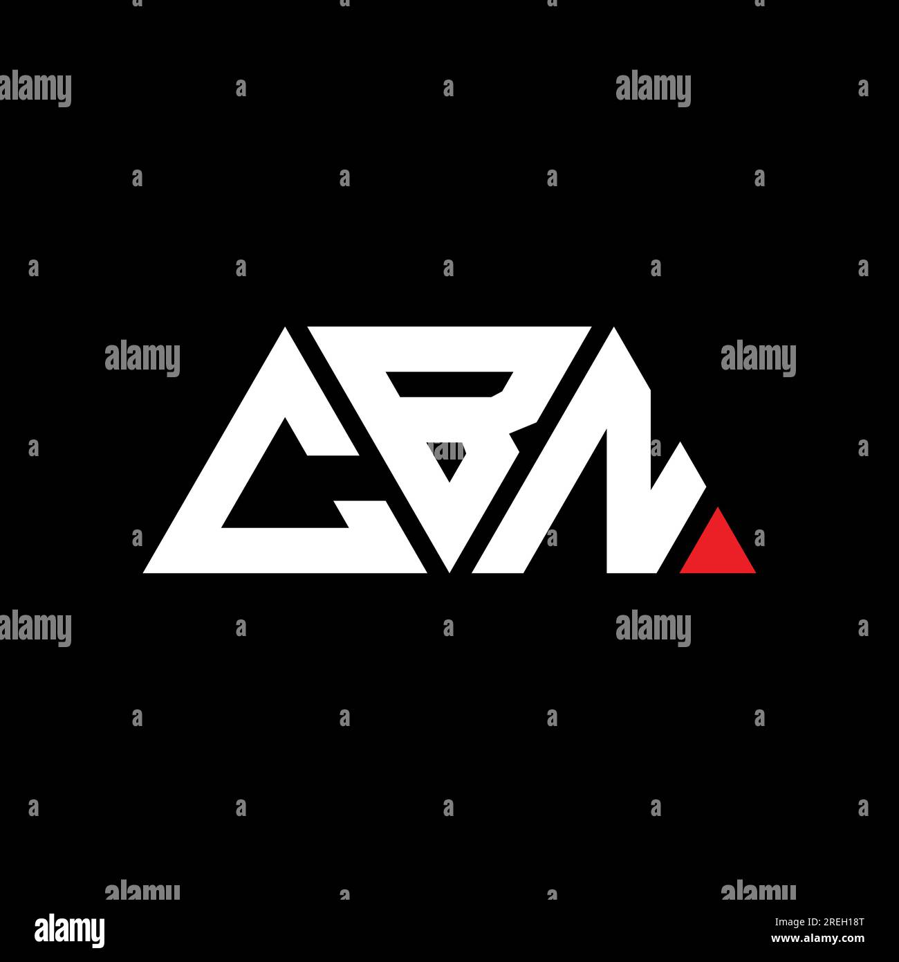CBN triangle letter logo design with triangle shape. CBN triangle logo ...