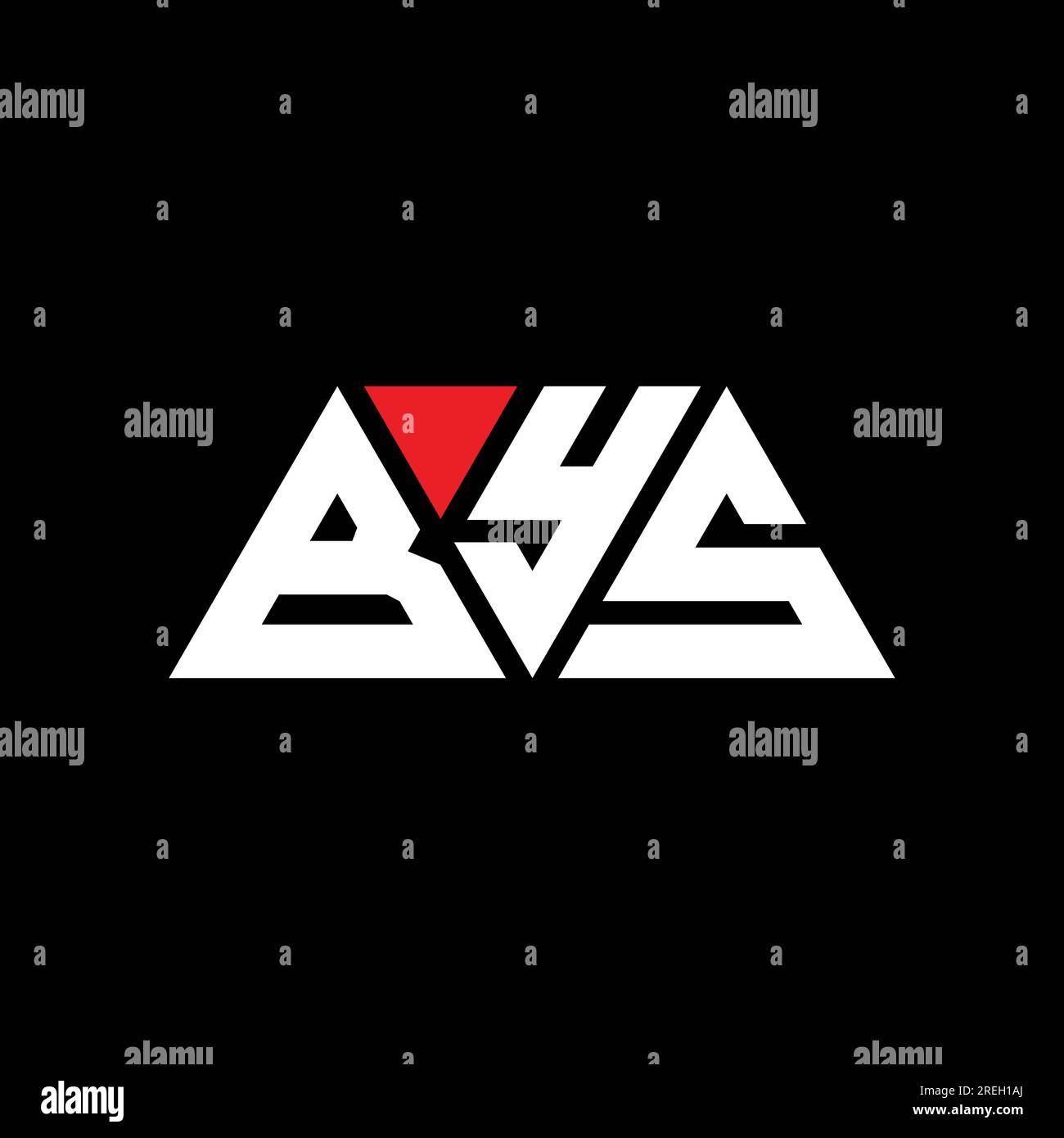 BYS triangle letter logo design with triangle shape. BYS triangle logo ...