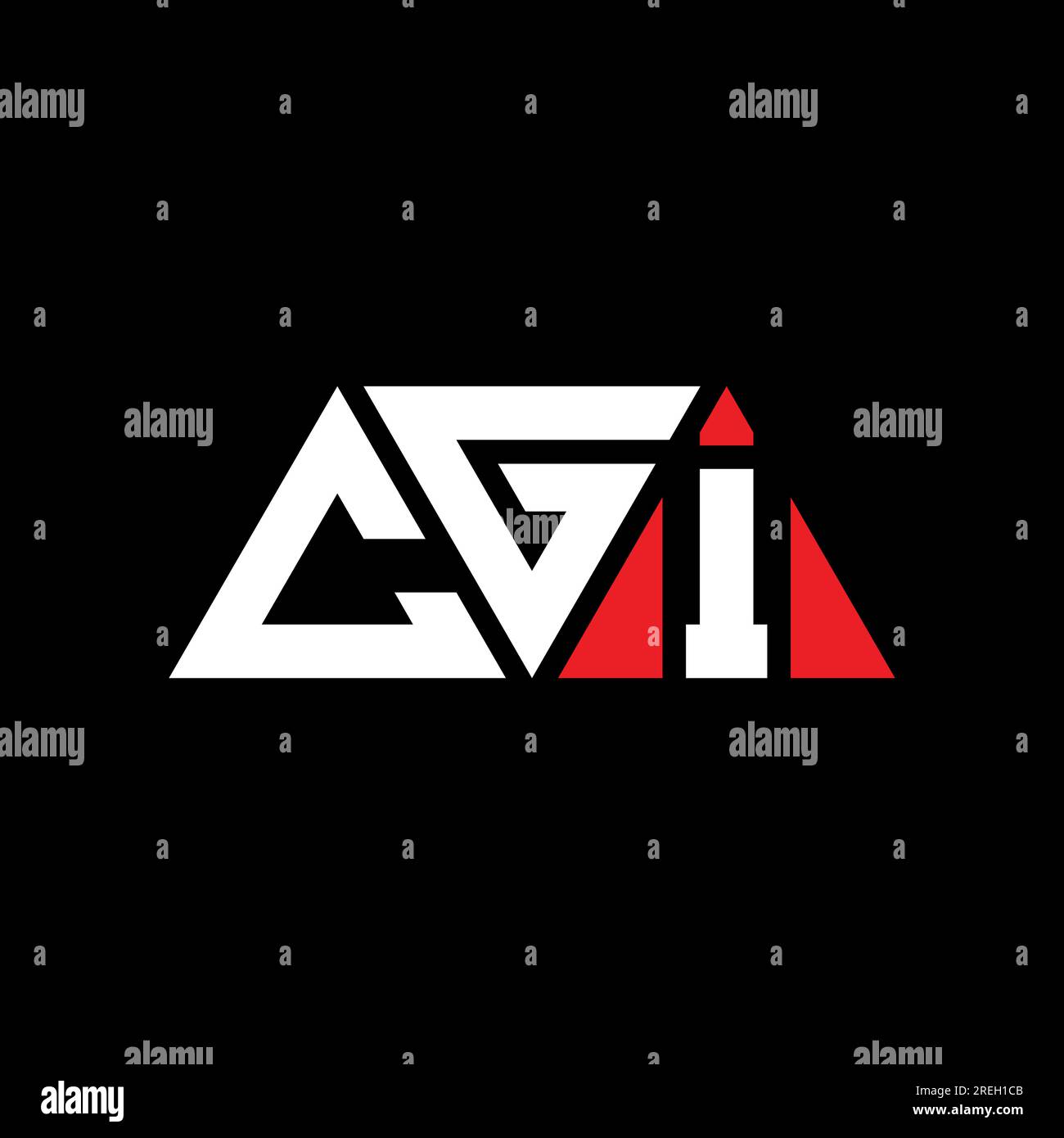 CGI triangle letter logo design with triangle shape. CGI triangle logo ...