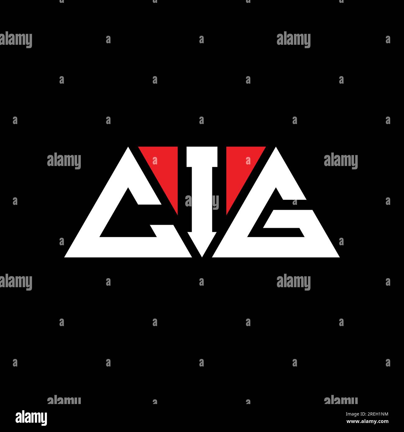 CIG triangle letter logo design with triangle shape. CIG triangle logo ...