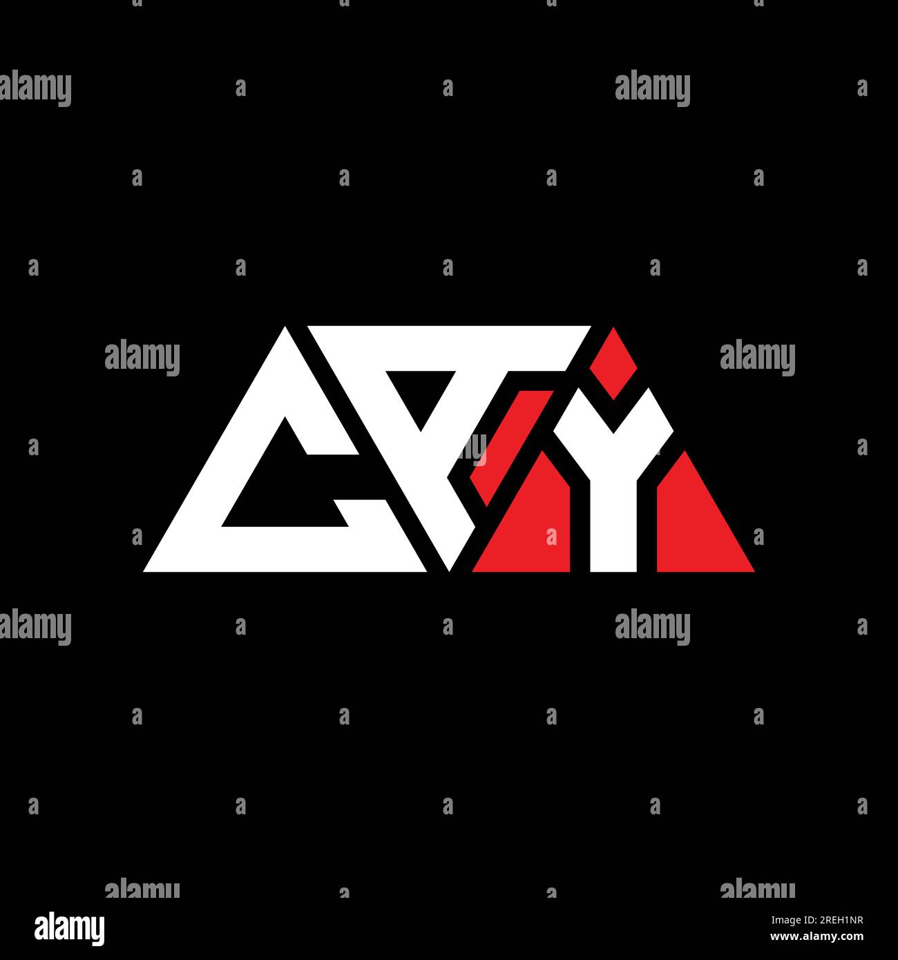 CAY triangle letter logo design with triangle shape. CAY triangle logo ...