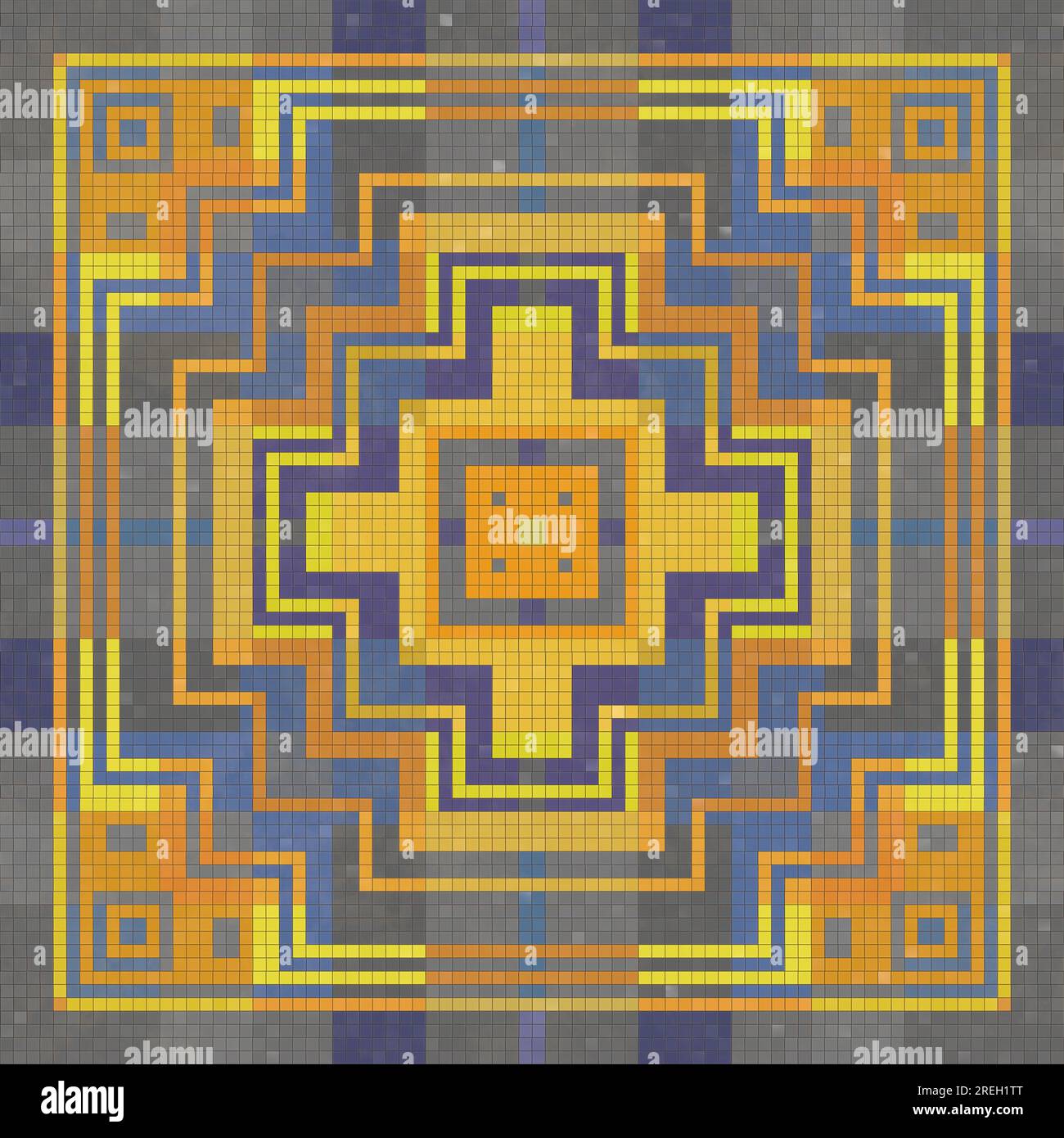 Colorful geometric seamless patterns decorate the walls style Atlas ...