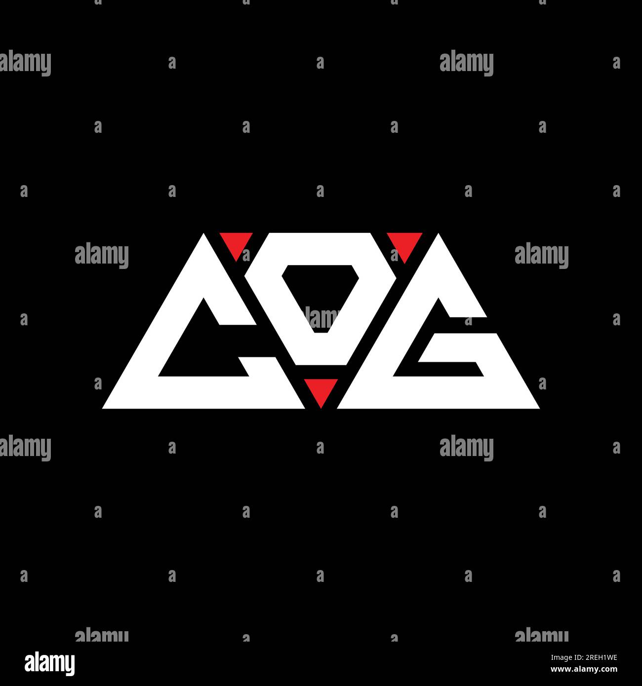 COG triangle letter logo design with triangle shape. COG triangle logo ...