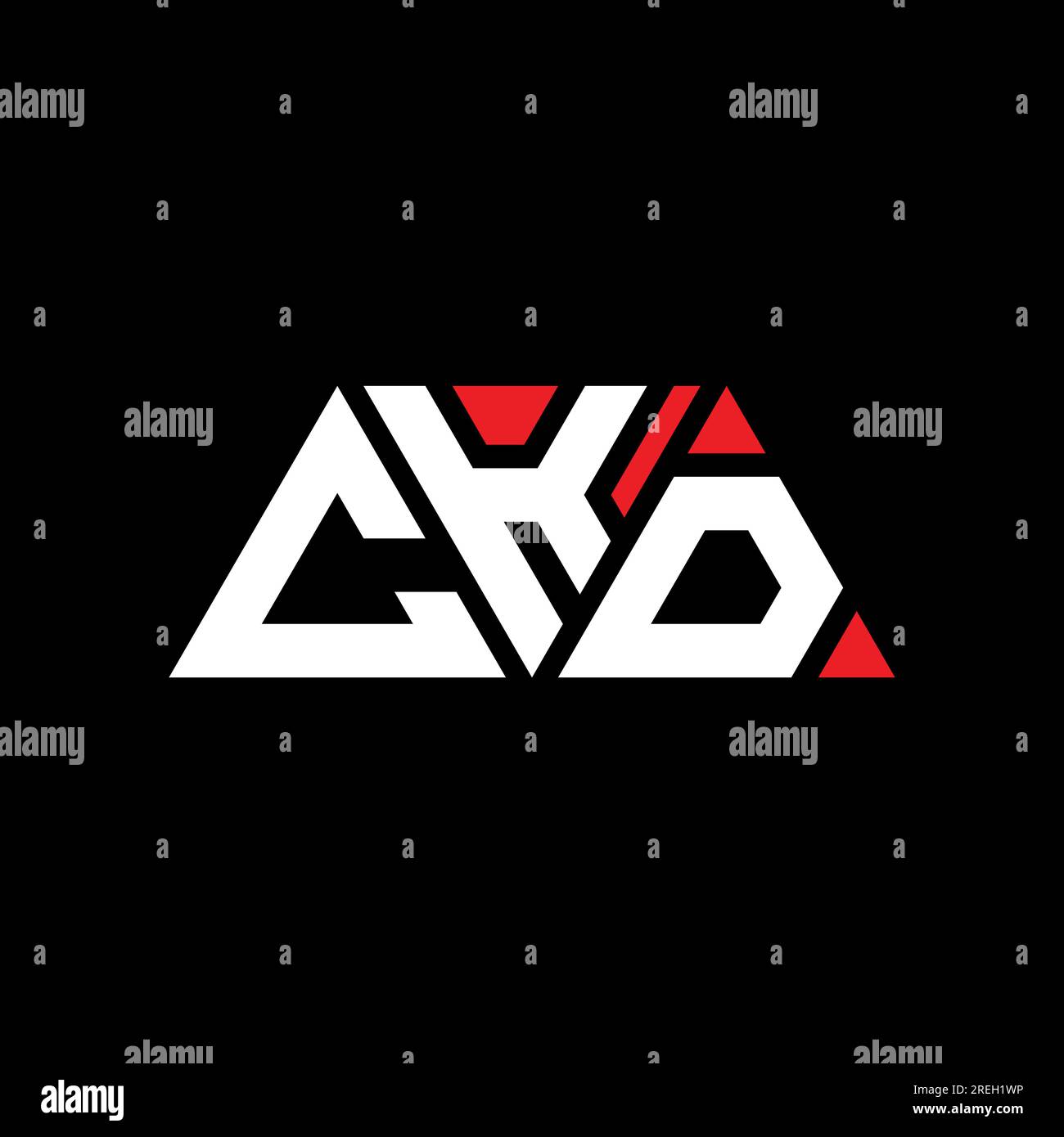 CKD triangle letter logo design with triangle shape. CKD triangle logo ...